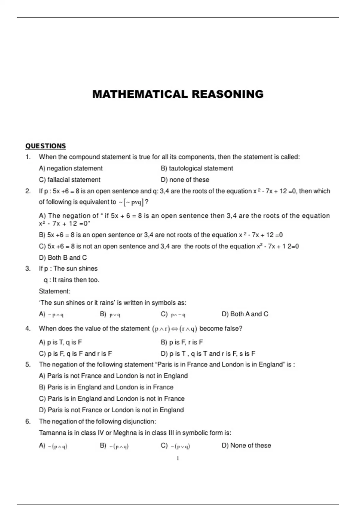 Summary Class 11 Maths JEE Brilliant Pala Notes - mathematical ...