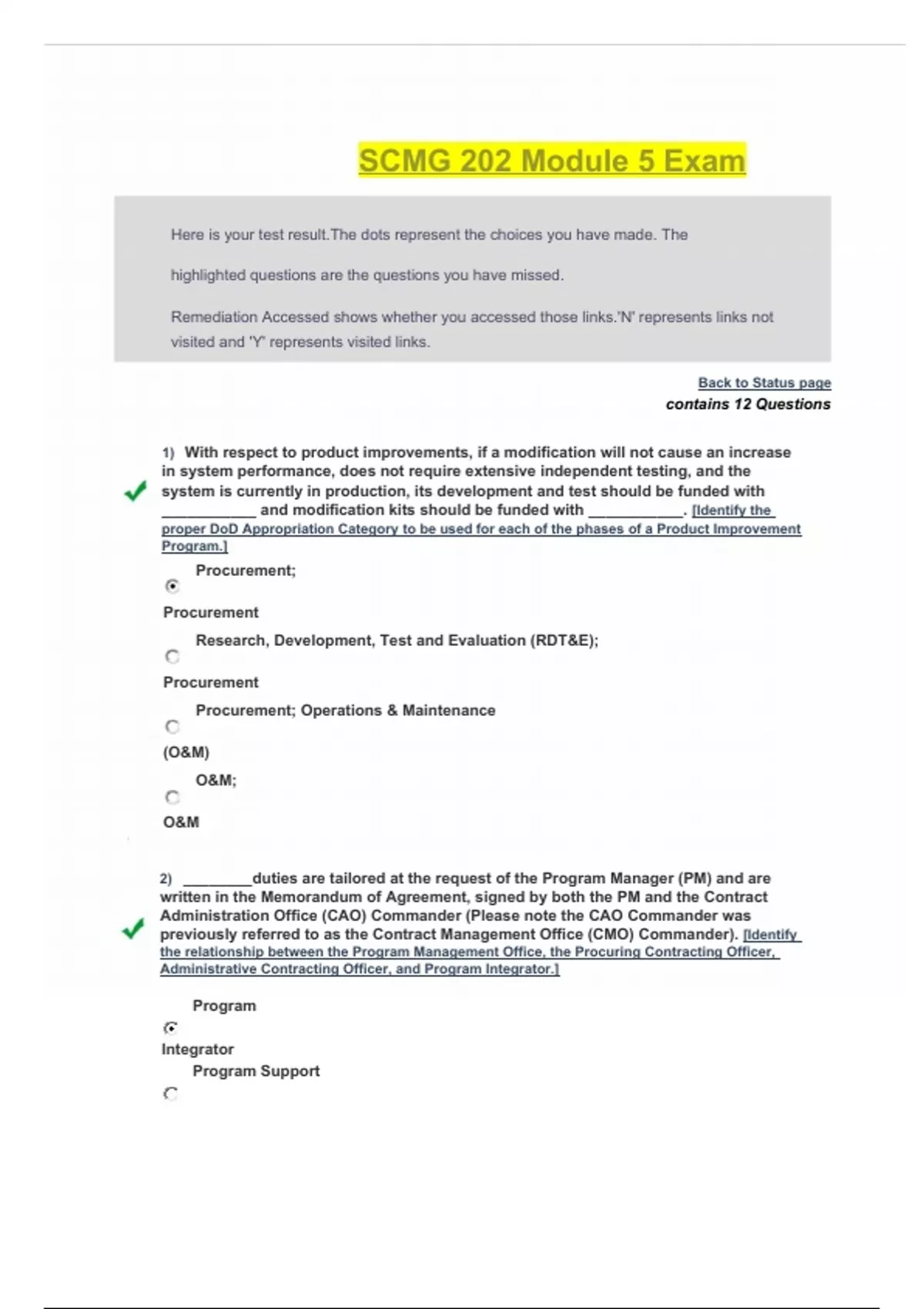 SCMG 202 Module 5 Exam With Questions And Answers - SCMG 202 - Stuvia US