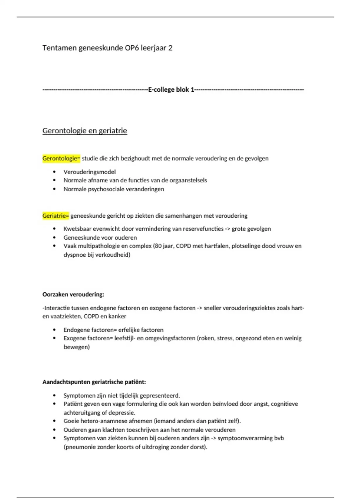 Samenvatting Kennislijn verpleegkunde & geneeskunde (chronisch zieken ...