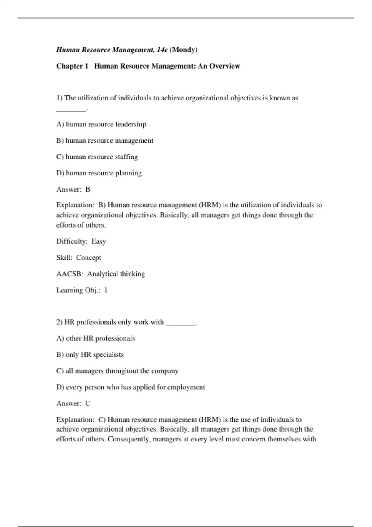 Optimize Your Studies with the [Human Resource Management,Mondy,14e ...