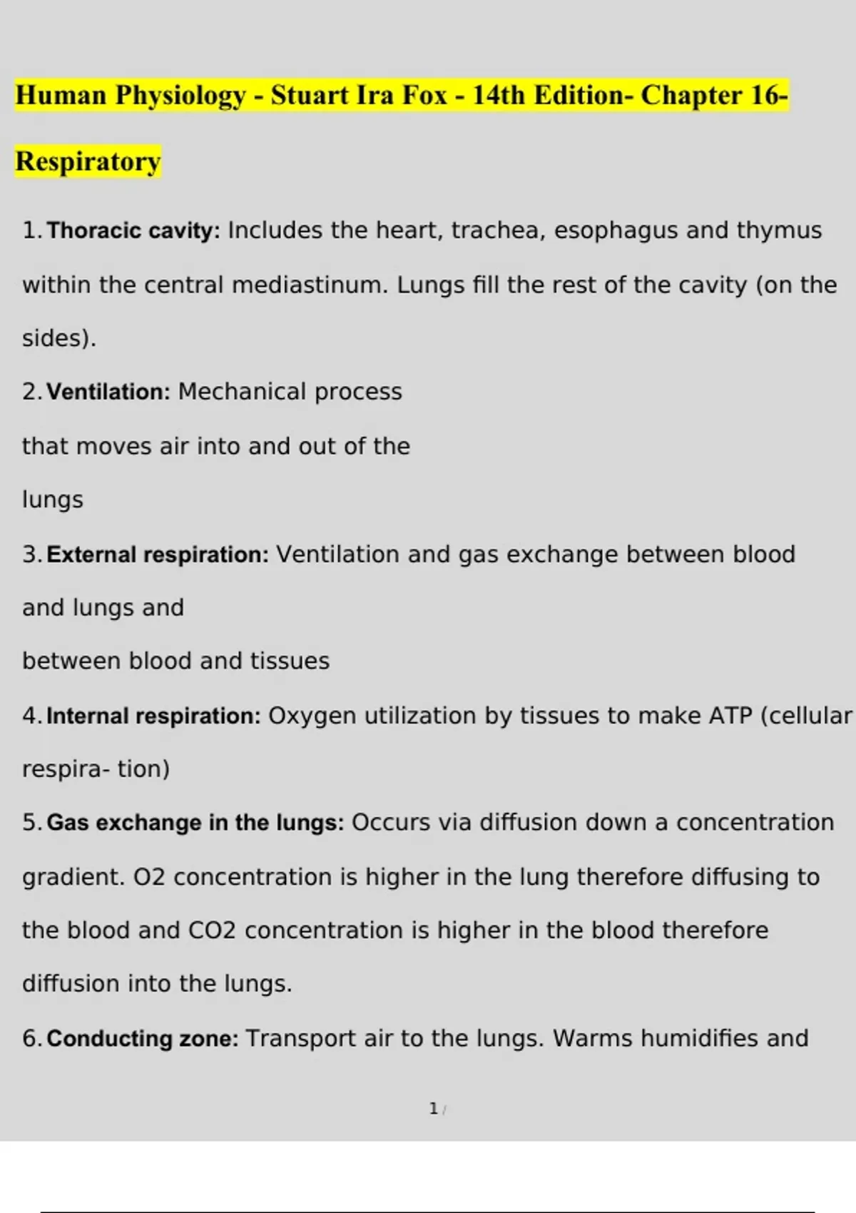 Human Physiology - Stuart Ira Fox - 14th Edition- Chapter 16 ...