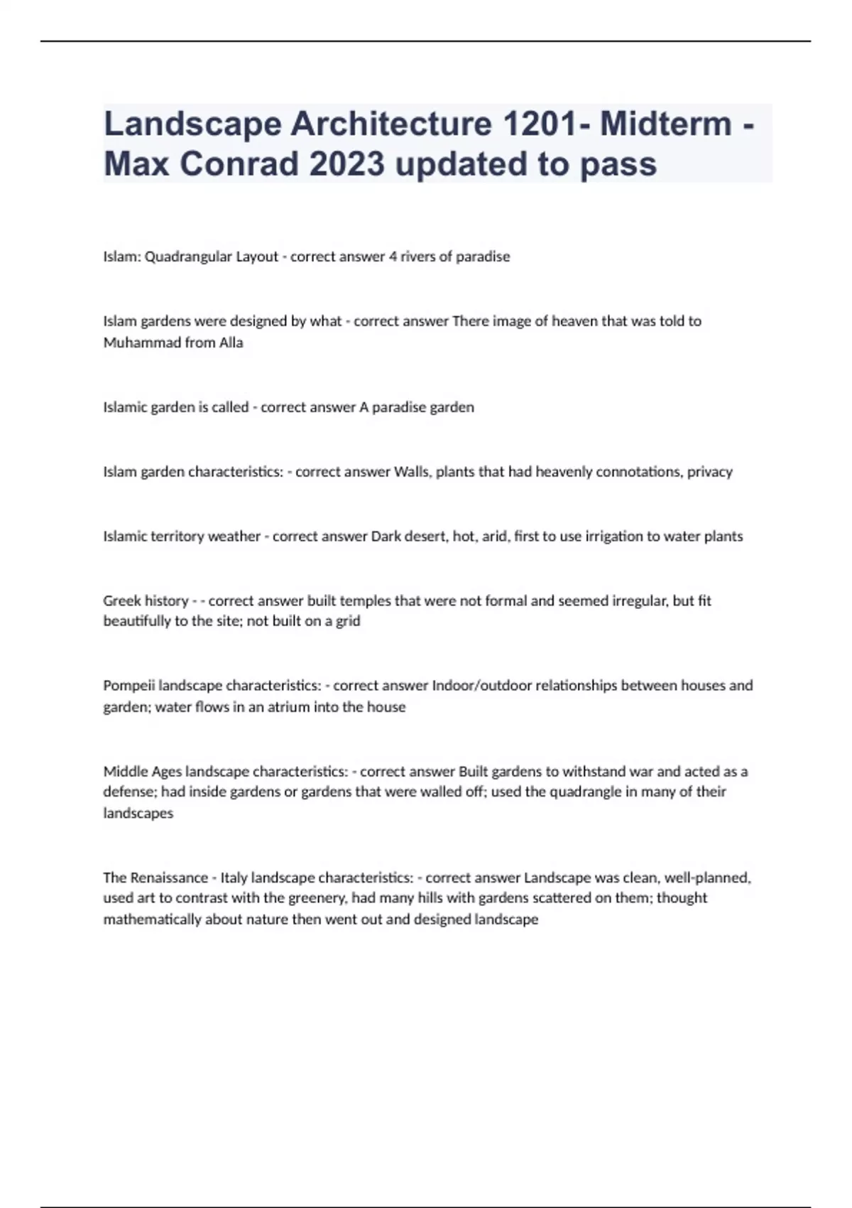 Landscape Architecture 1201- Midterm - Max Conrad 2023 updated to pass - Landscape Architecture ...