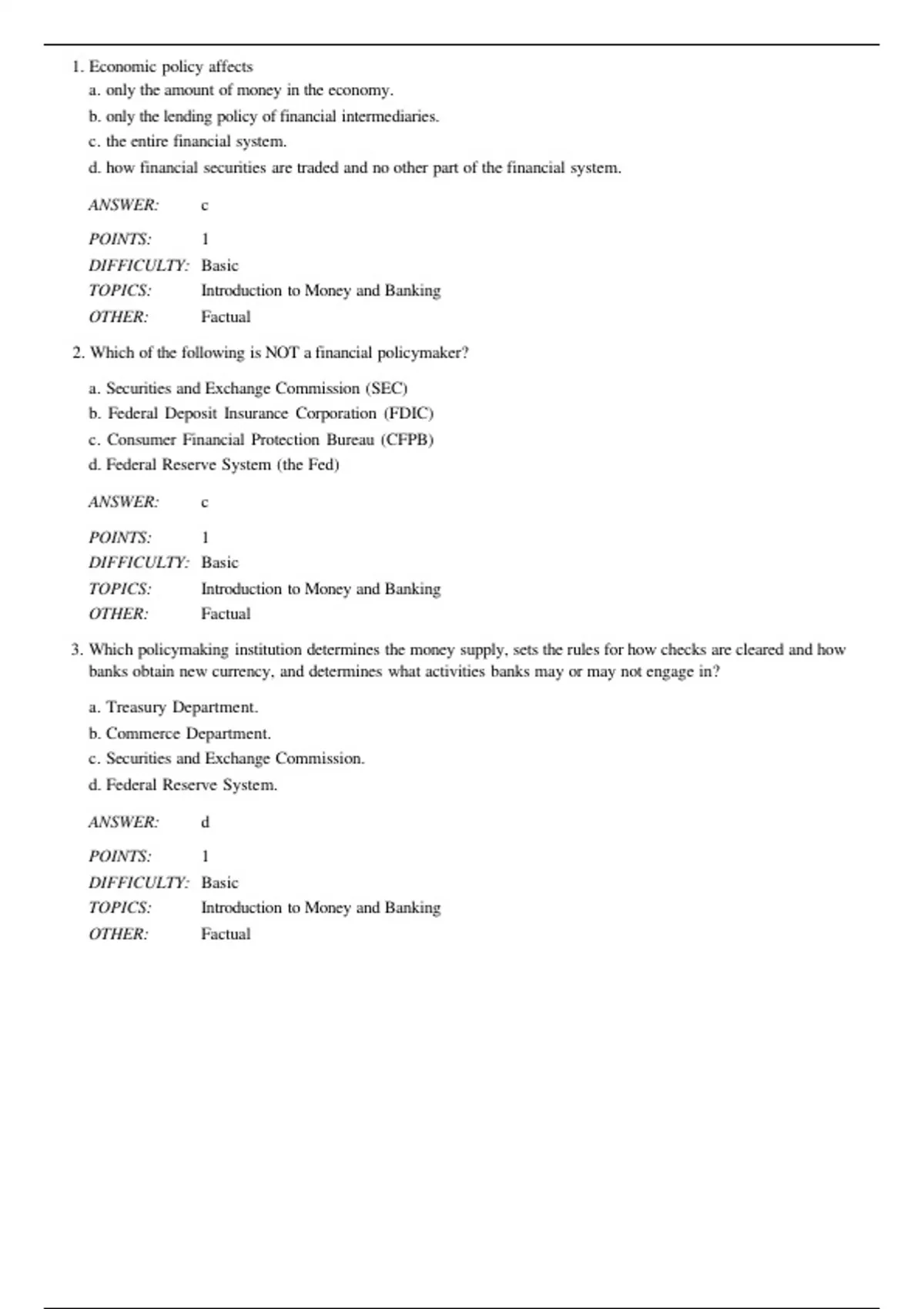 [M_B3,Croushore,3e] Test Bank: Your Pathway to A+ Grades - M_B3 ...