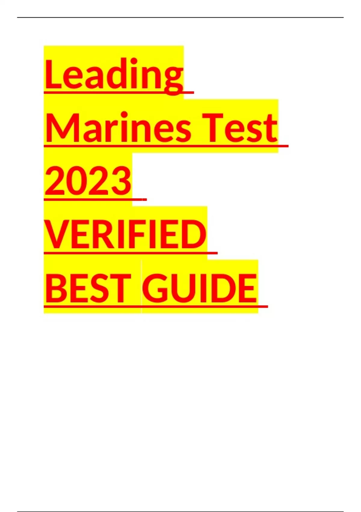 Leading Marines test #5. MILITARY ORGANIZATION COMMAND AND MILITARY ...