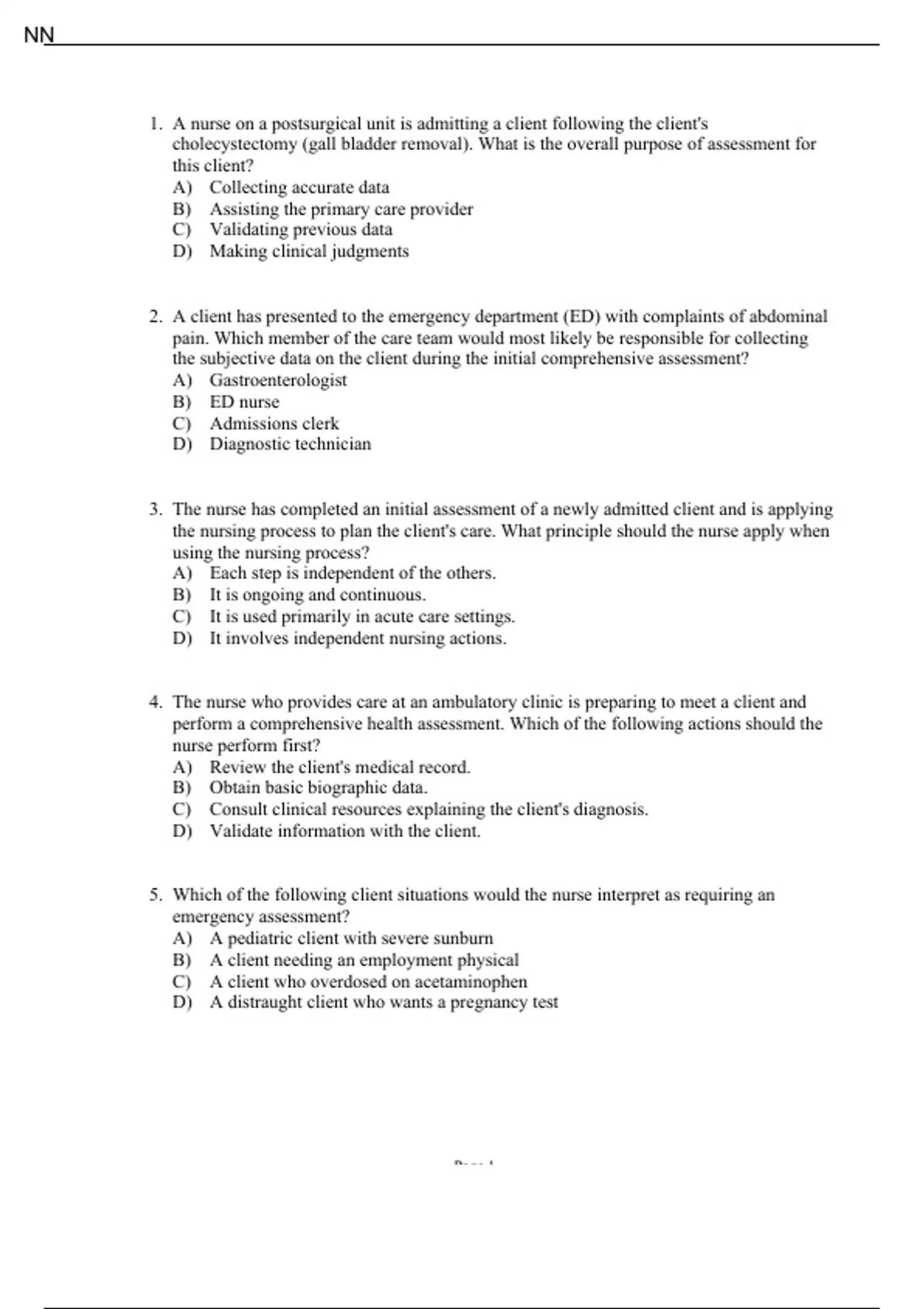 Test Bank for Health Assessment in Nursing 7th seventh Edition by Weber ...
