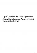 Cpl's Course Fire Team Operations Exam Questions and Answers Latest ...