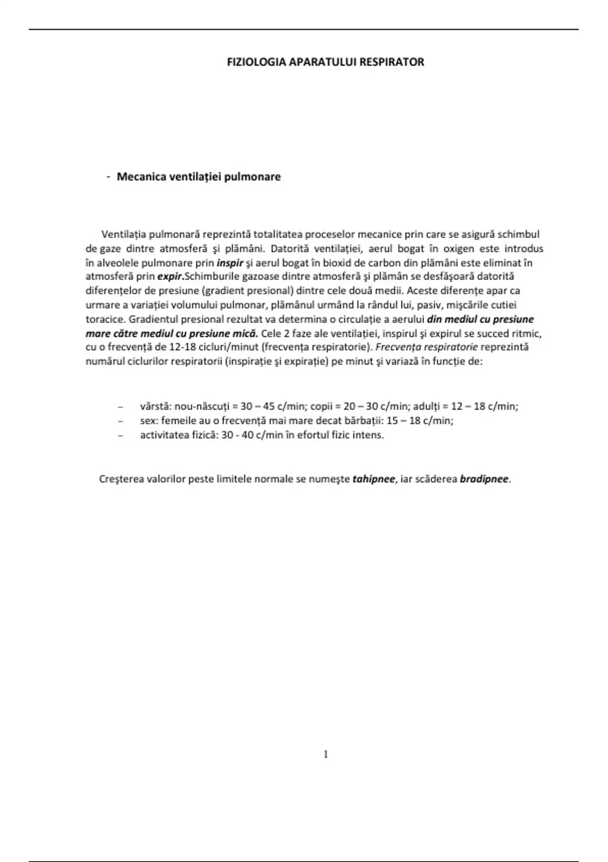 Anatomie Functionala - Fiziologia respiratie - AFB - Stuvia US