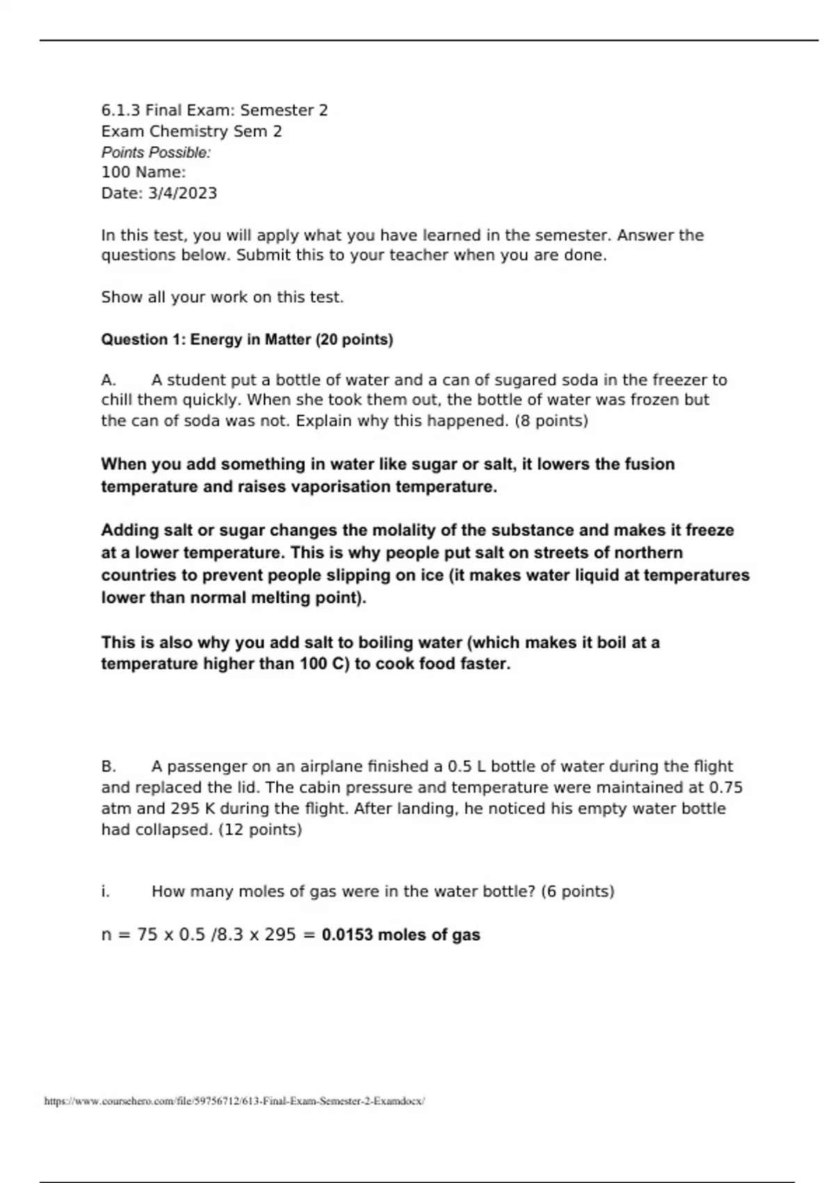 6.1.3_Final_Exam__Semester_2_Exam 2023 complete with correct answers ...