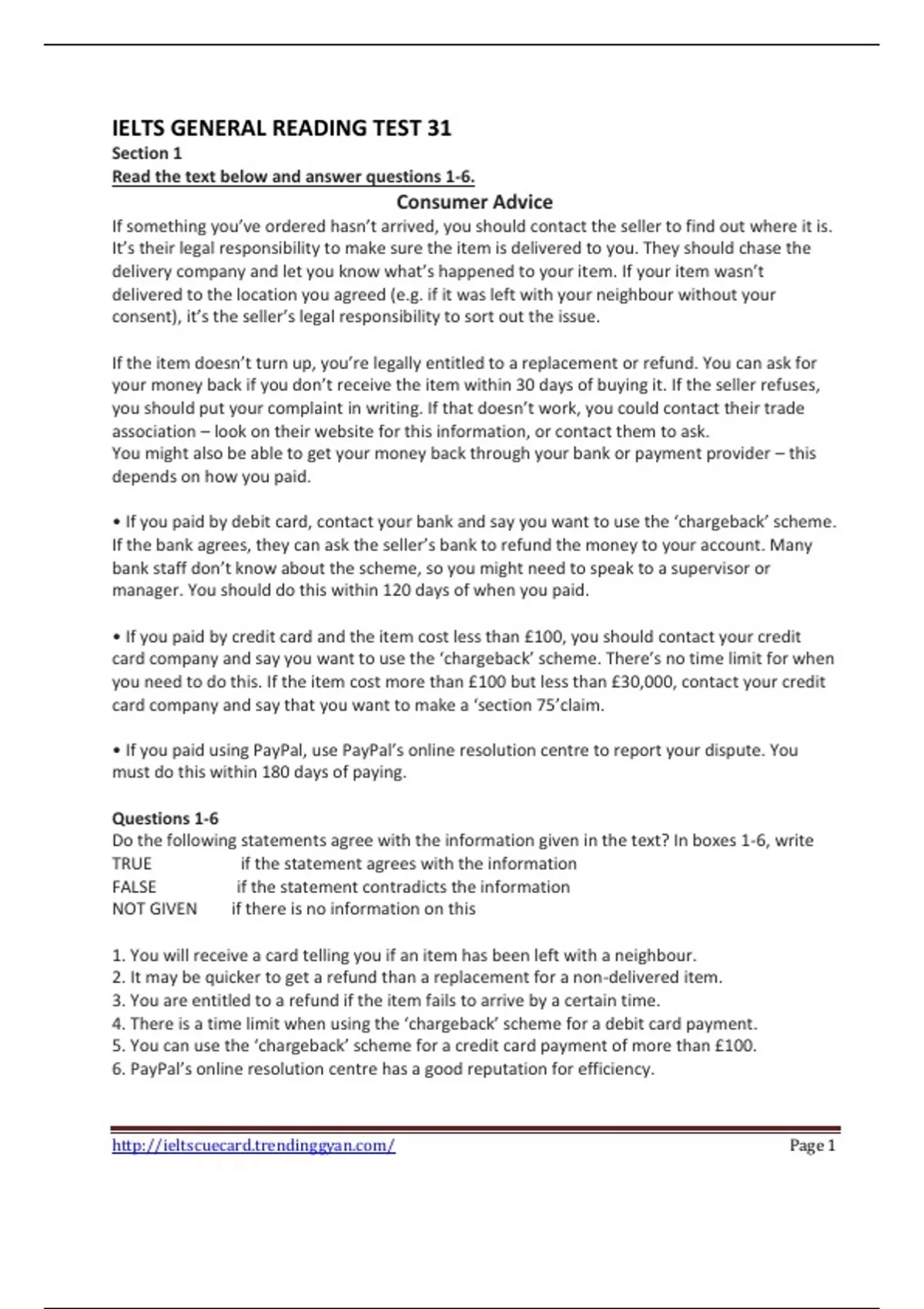 IELTS GENERAL READING TEST 31 - IELTS GENERAL READING - Stuvia US
