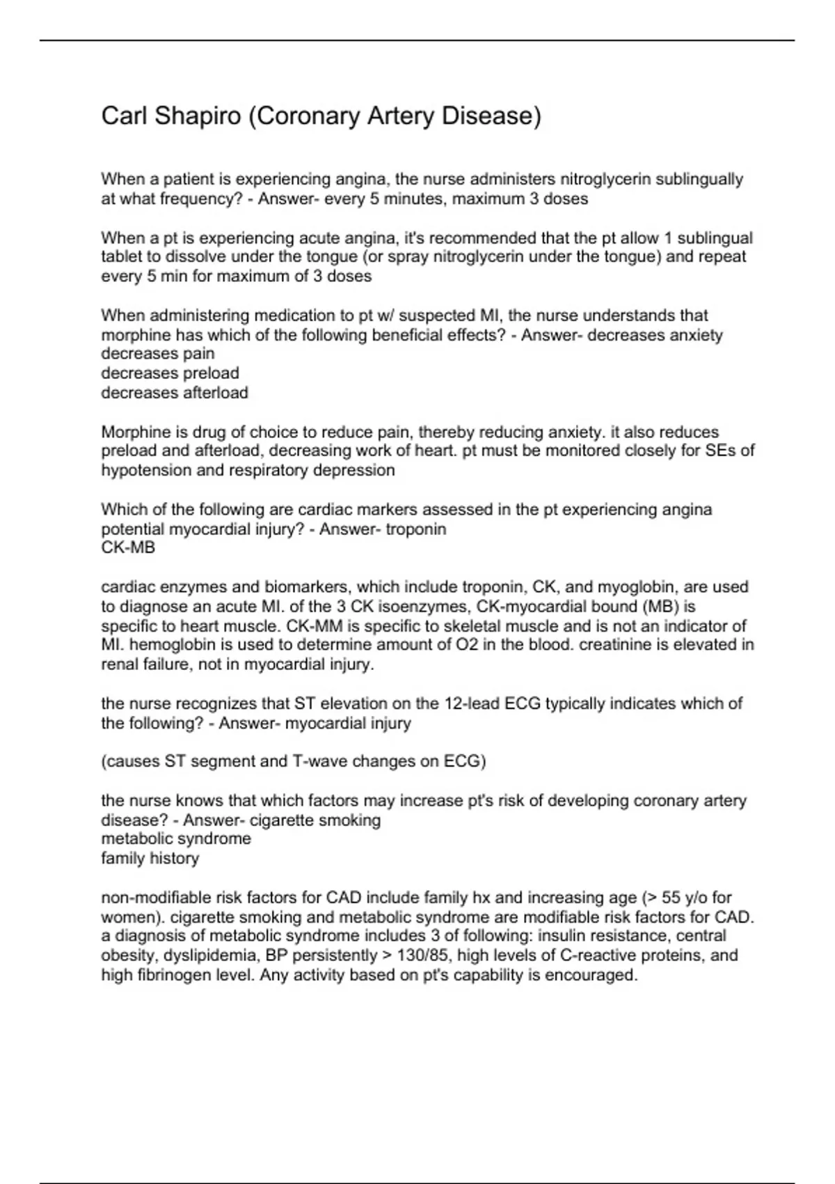 Carl Shapiro (Coronary Artery Disease)//vSim: Medical Scenario 4 Carl Shapiro//vSIM - Cardiac ...