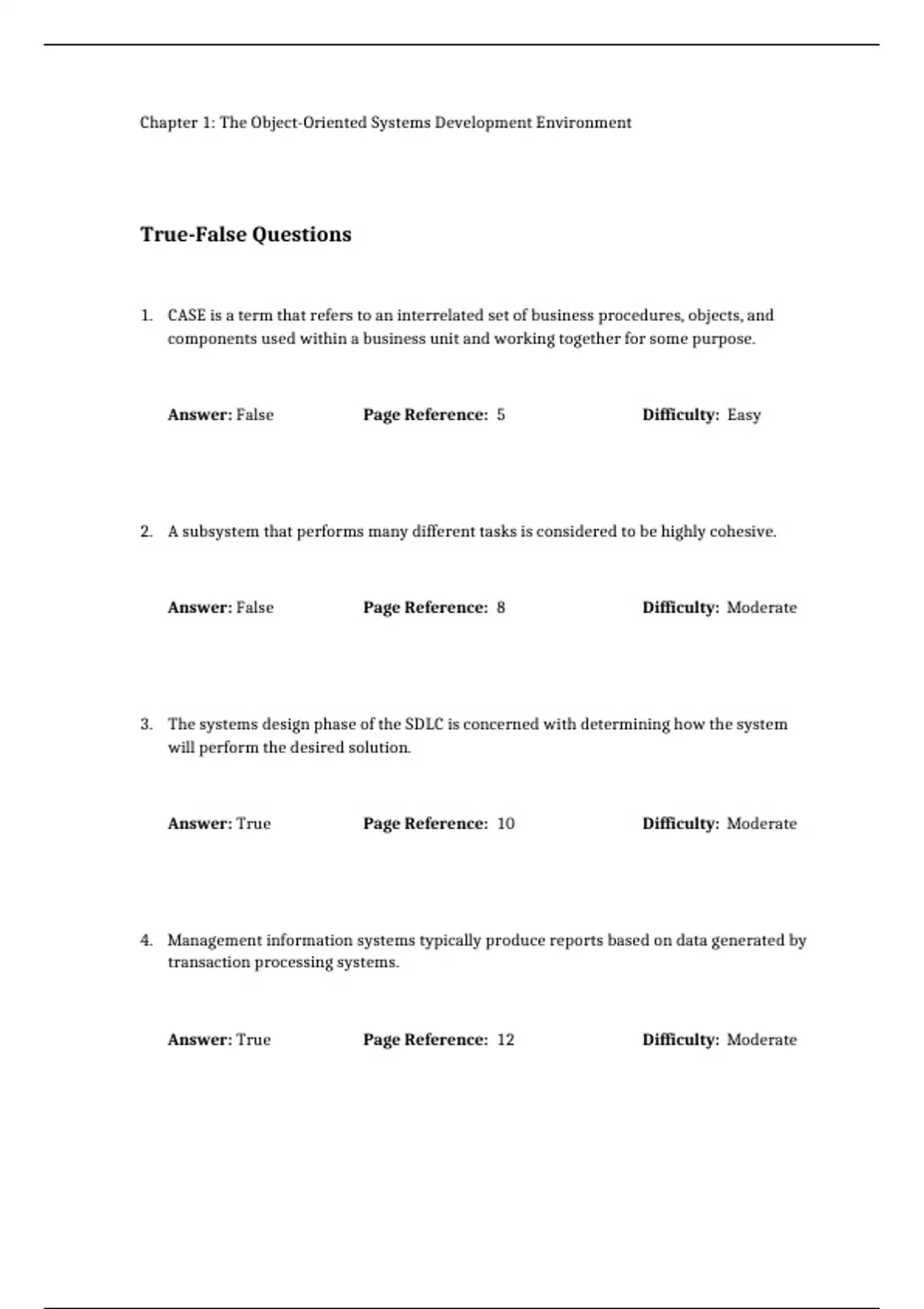 [object Oriented Systems Analysis And Design 2e George] Test Bank Your Pathway To A Grades