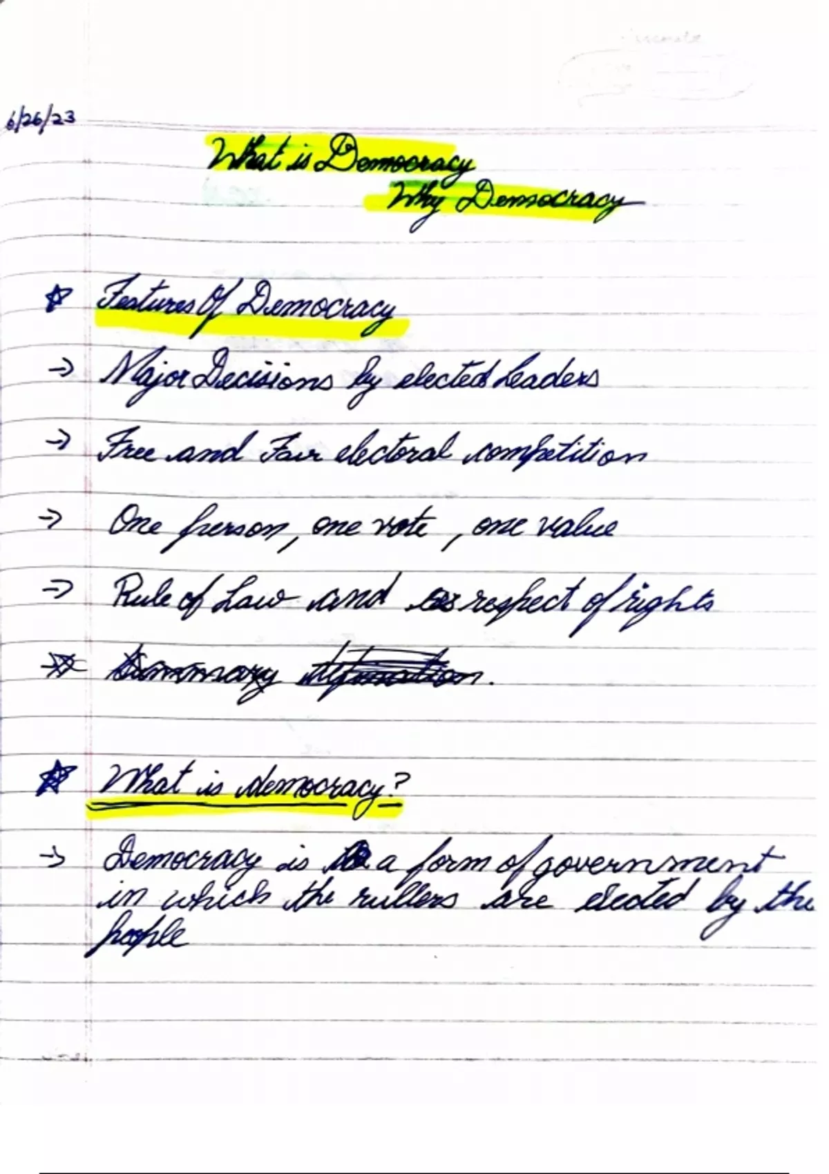 CLASS 9 CBSE NOTES FOR CHAPTER 1 FOR CIVICS - CIVICS - Stuvia US