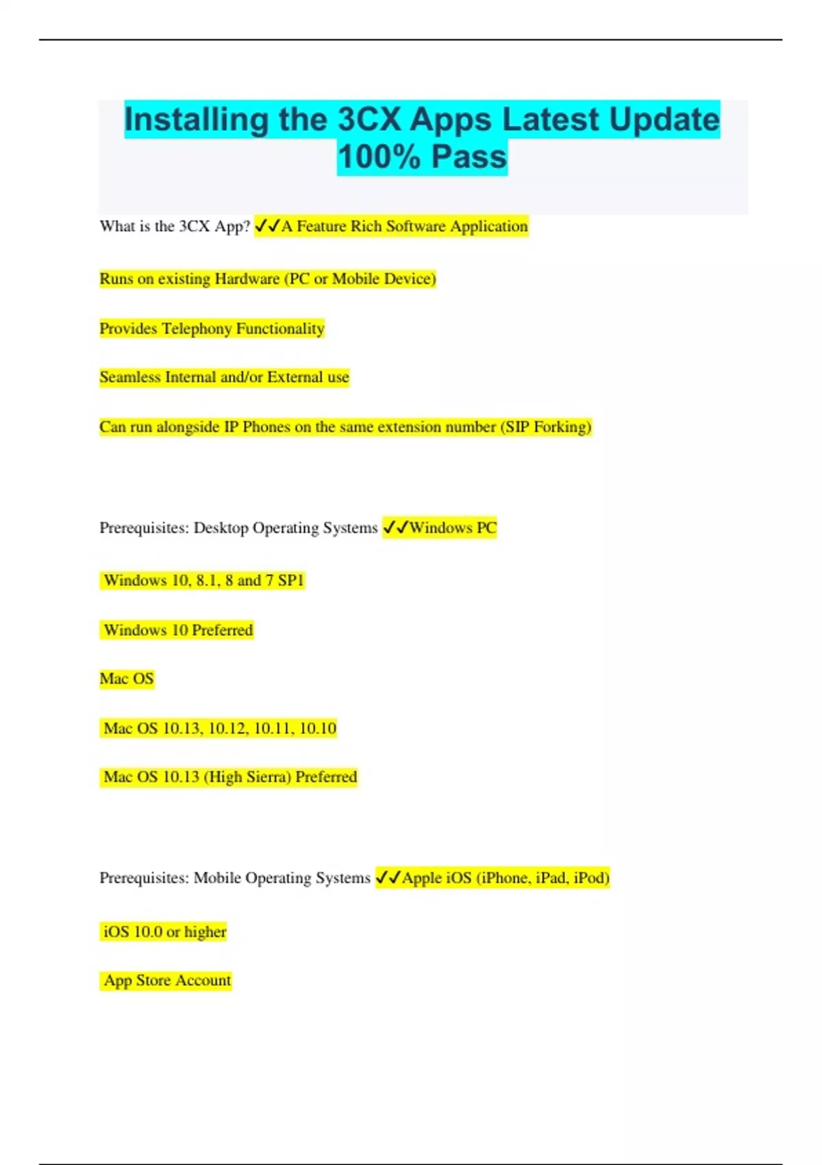 Installing the 3CX Apps Latest Update 100% Pass - Installing the 3CX ...