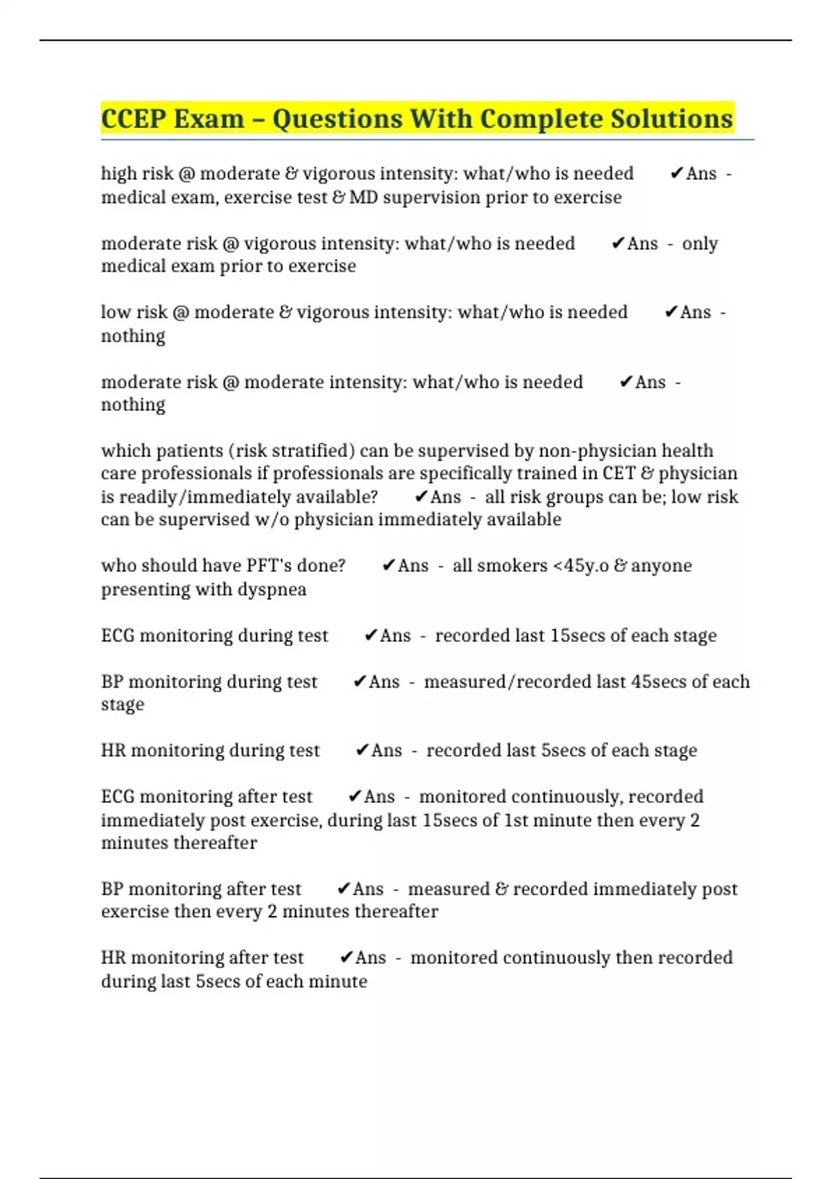 CCEP Exam – Questions With Complete Solutions - CCEP - Stuvia US