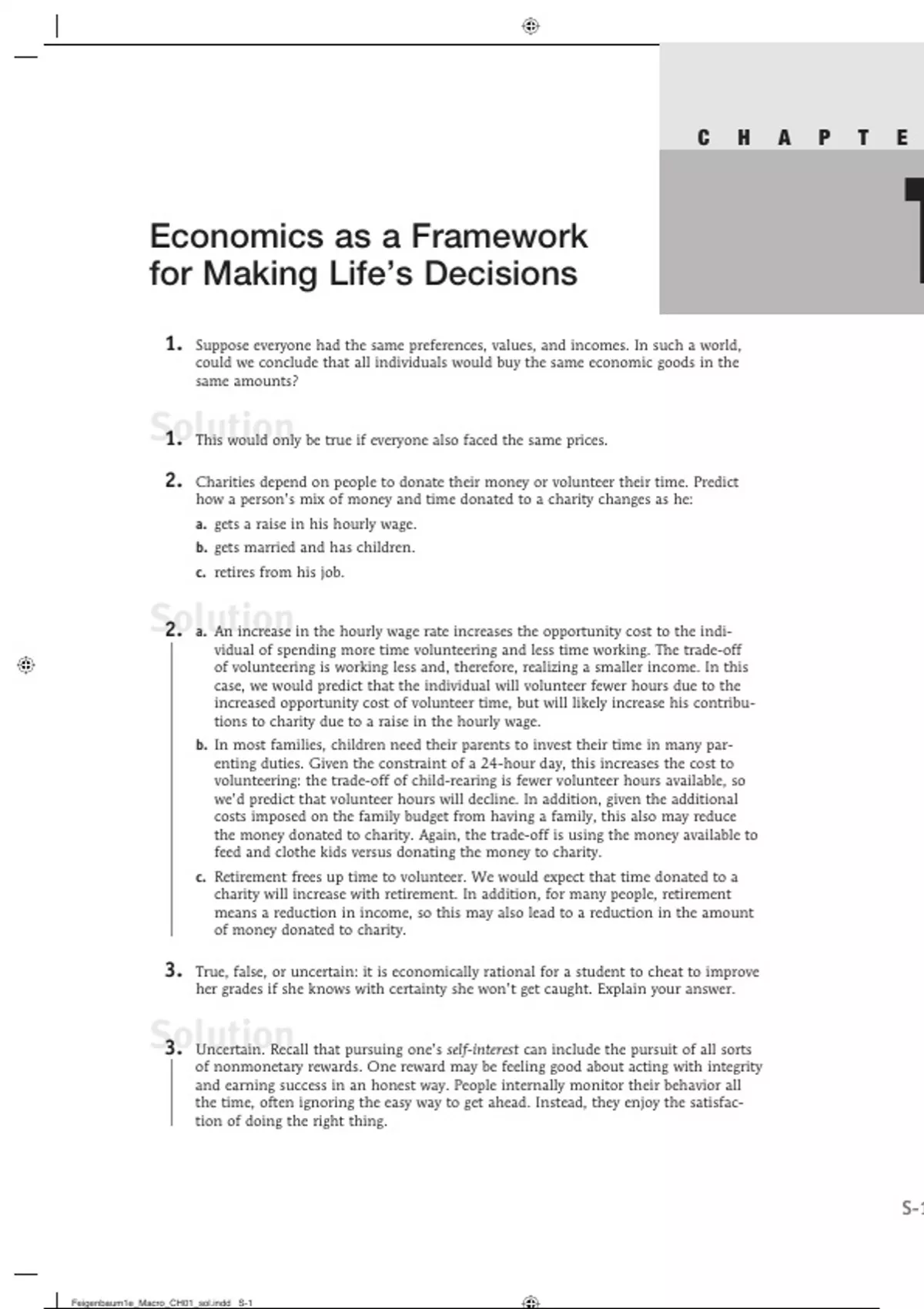 Summary Step into with Confidence: [Principles of Macroeconomics,Feigenbaum,1e] Solutions Manual ...