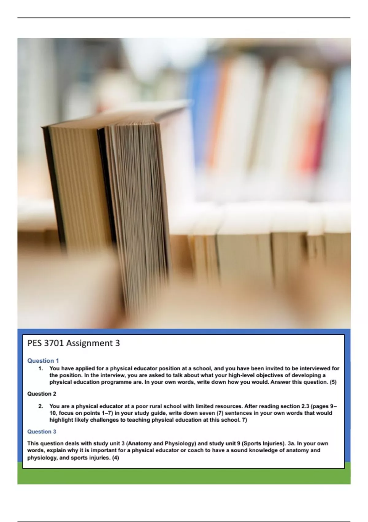 PES3701 Assignment 3 2023 - PES3701 (PES3701) - Stuvia SA