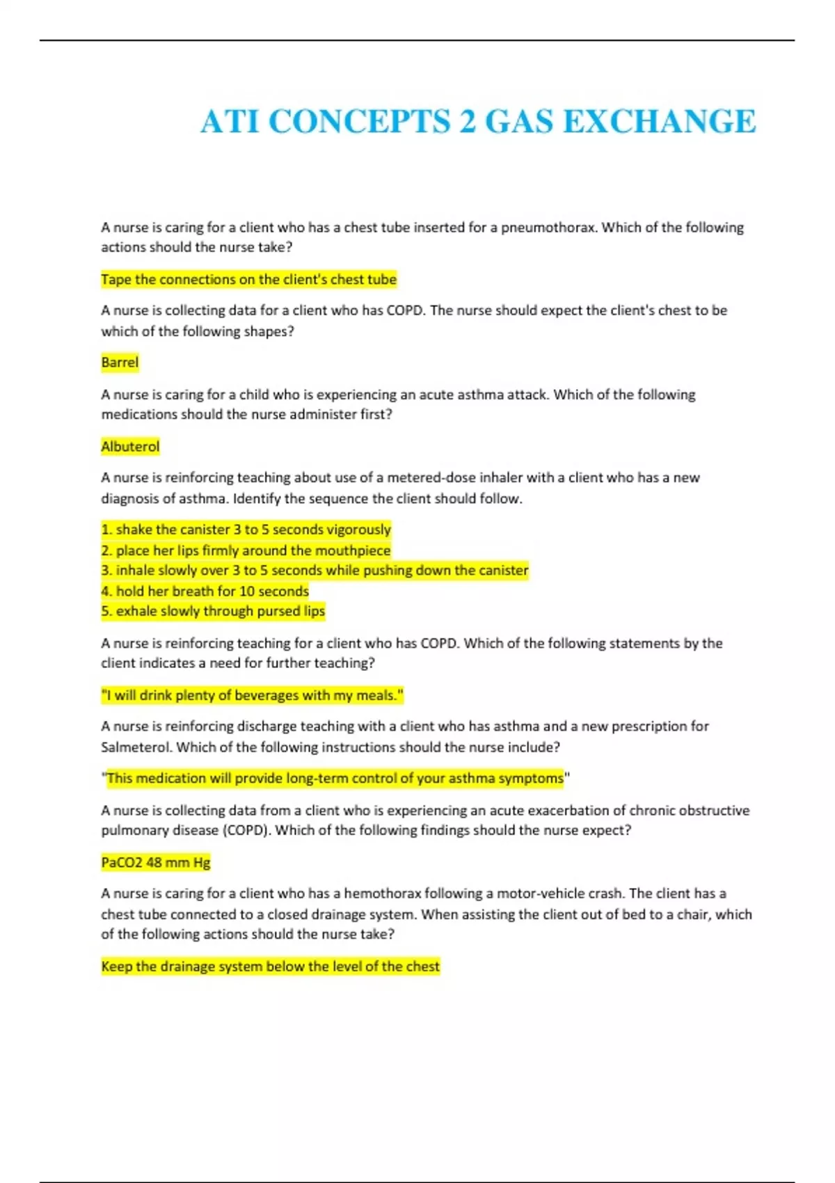 ATI CONCEPTS 2 GAS EXCHANGE - ATI CONCEPTS 2 GAS EXCHANGE - Stuvia US