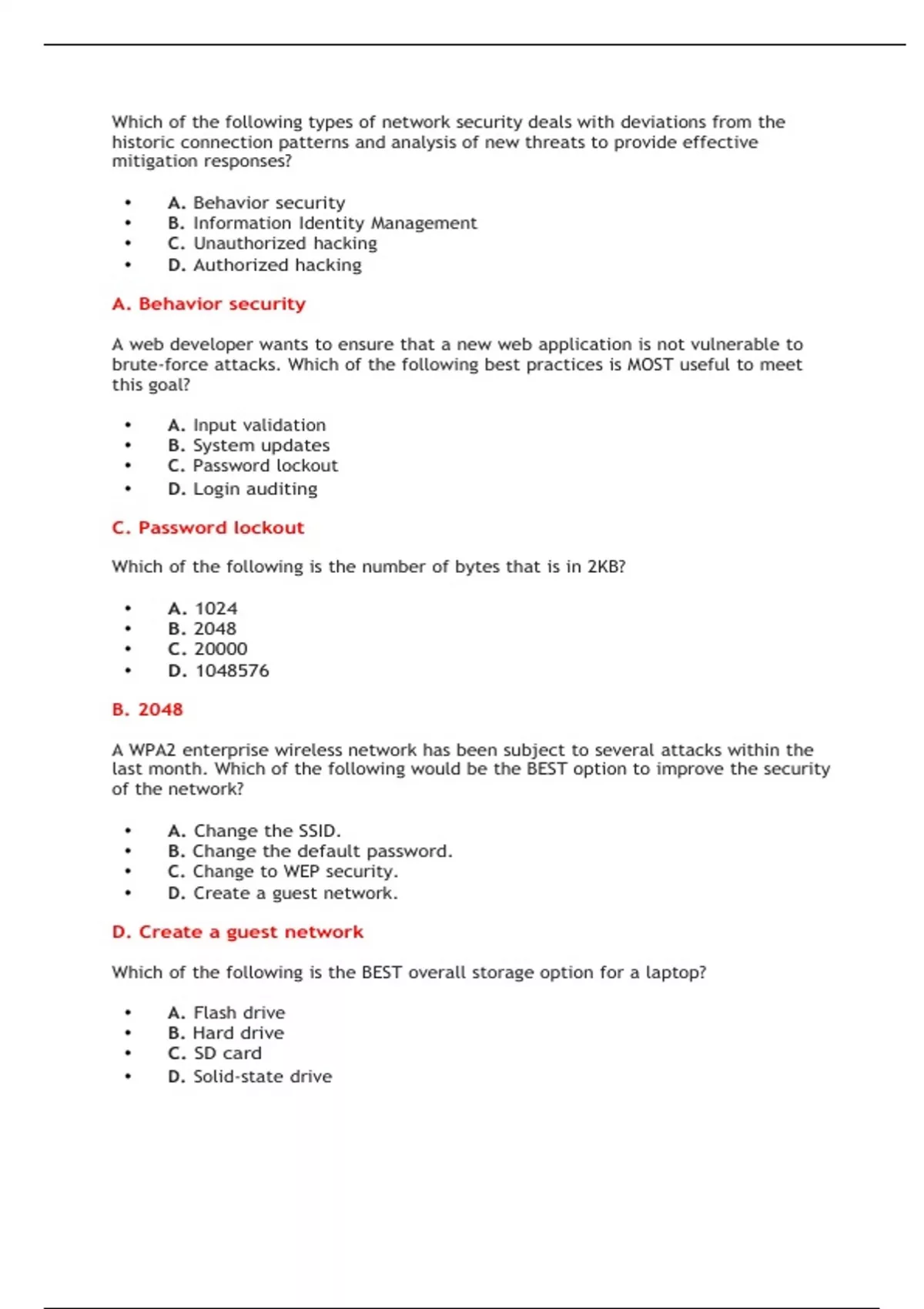 IT C954 Information Technology Fundamentals # 10 WGU 2023 - IT C954 ...