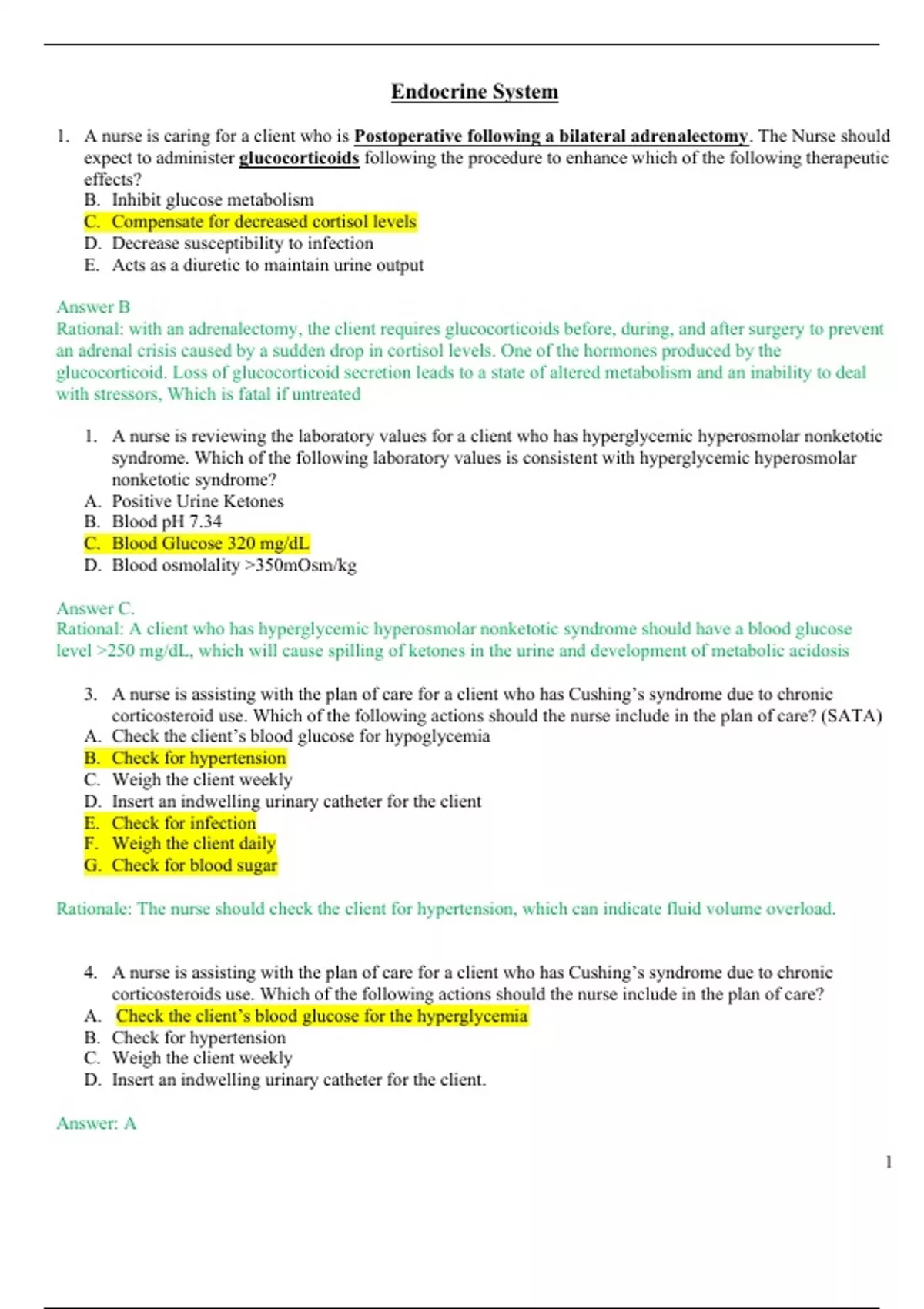 Endocrine System 2023 ComEndocrine System 2023 Complete For Nursing ...