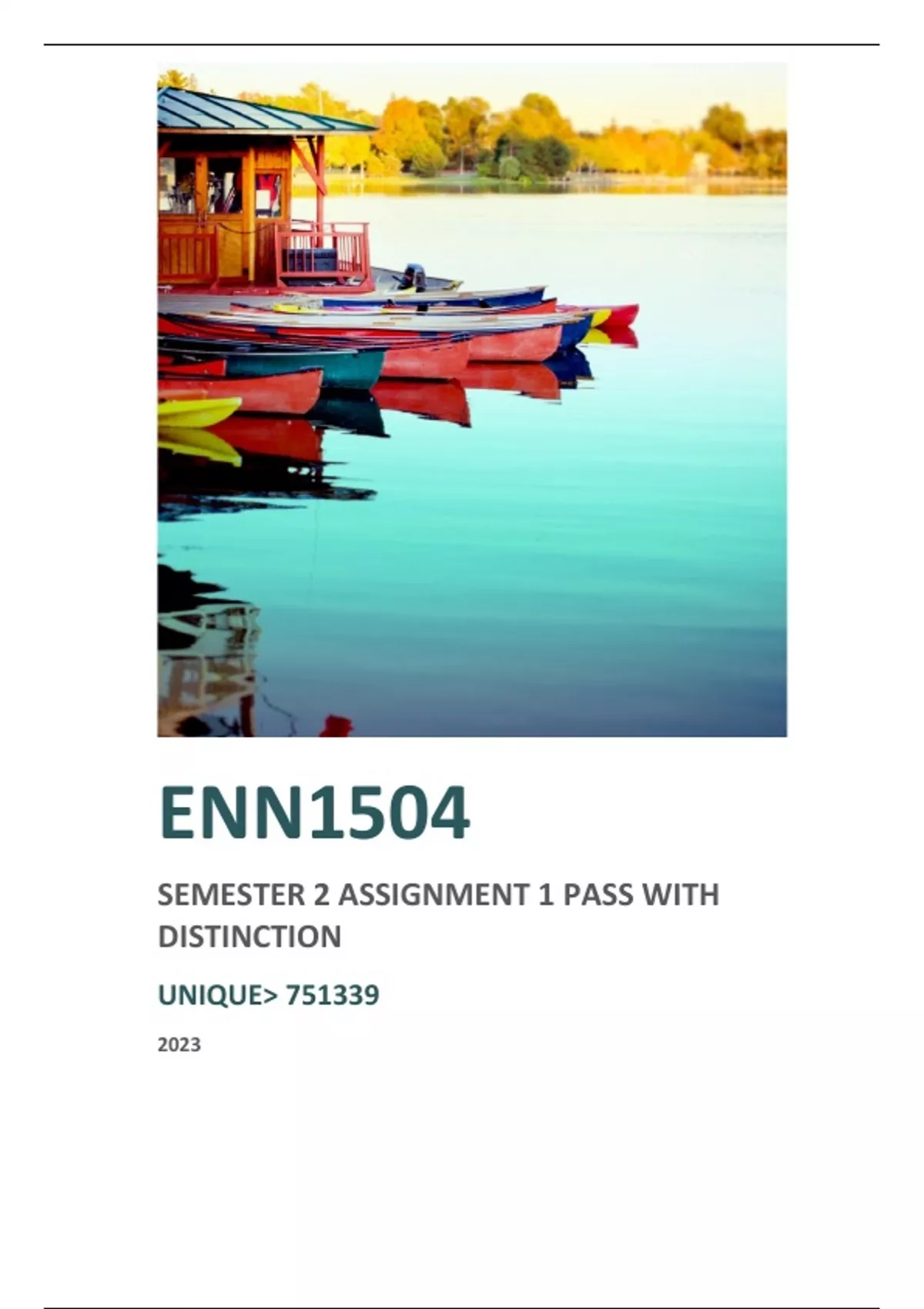 ENN1504 Assignment 1 (Semester 2 2023) | Question 1: Writing Skills in ...