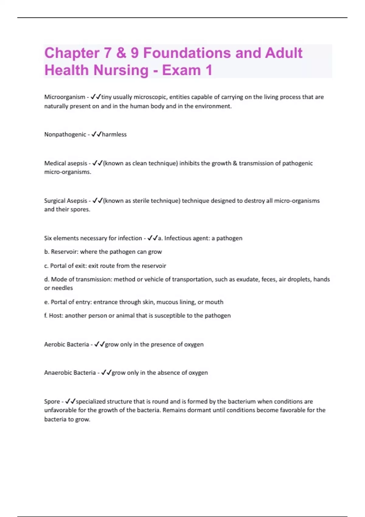 Chapter 7 & 9 Foundations and Adult Health Nursing - Exam 1 | Questions ...