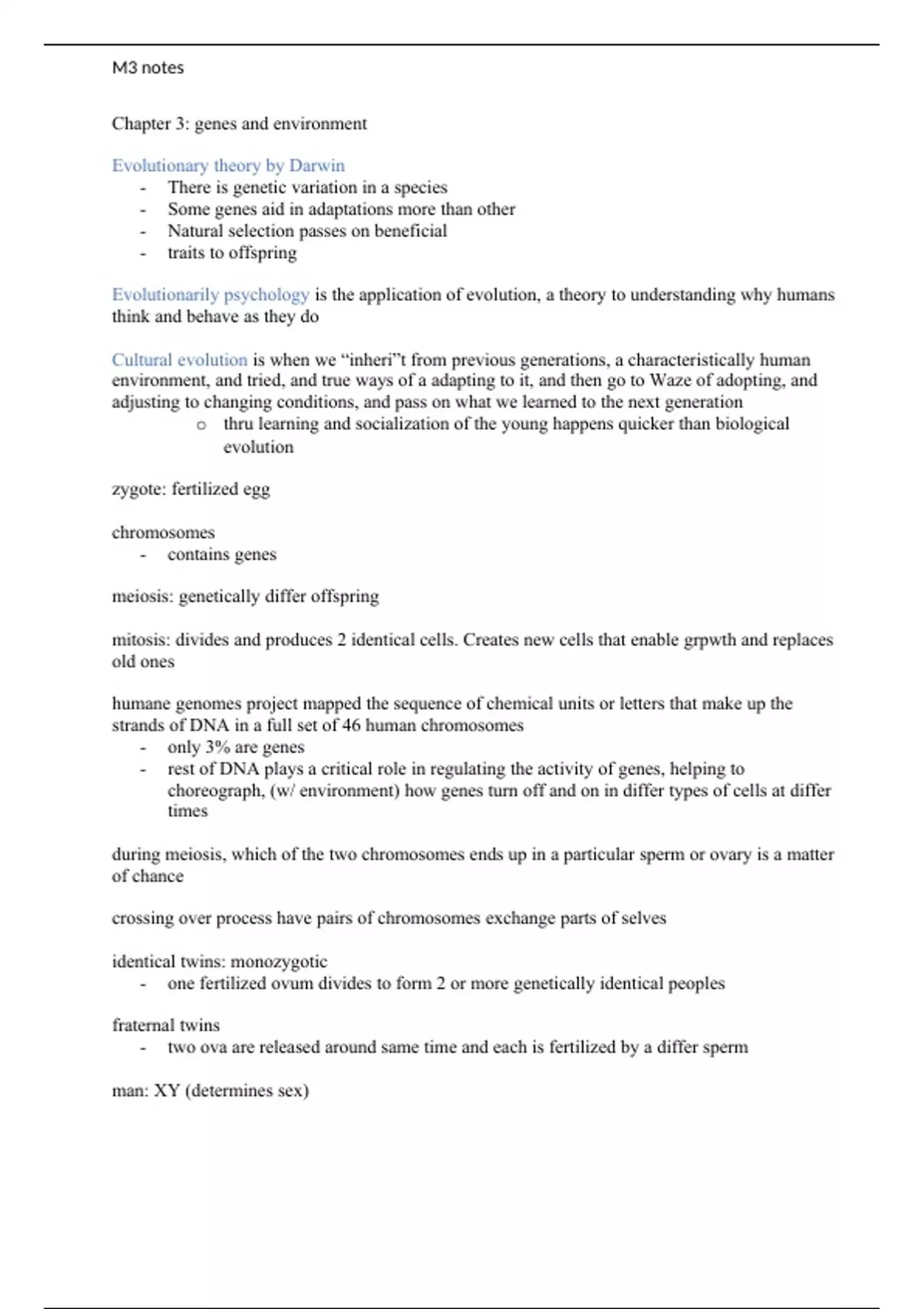Class notes The Life Cycle, Chapter 3 (dep2004) Life-span Human ...