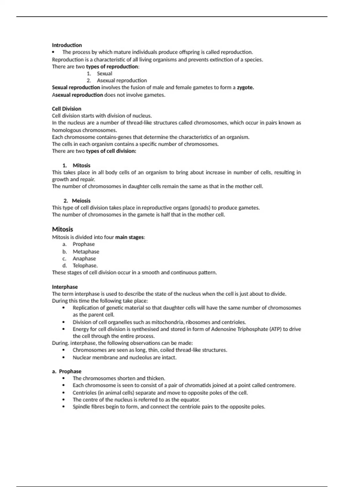 Summary reproduction in plants and animals form Three biology - Biology ...