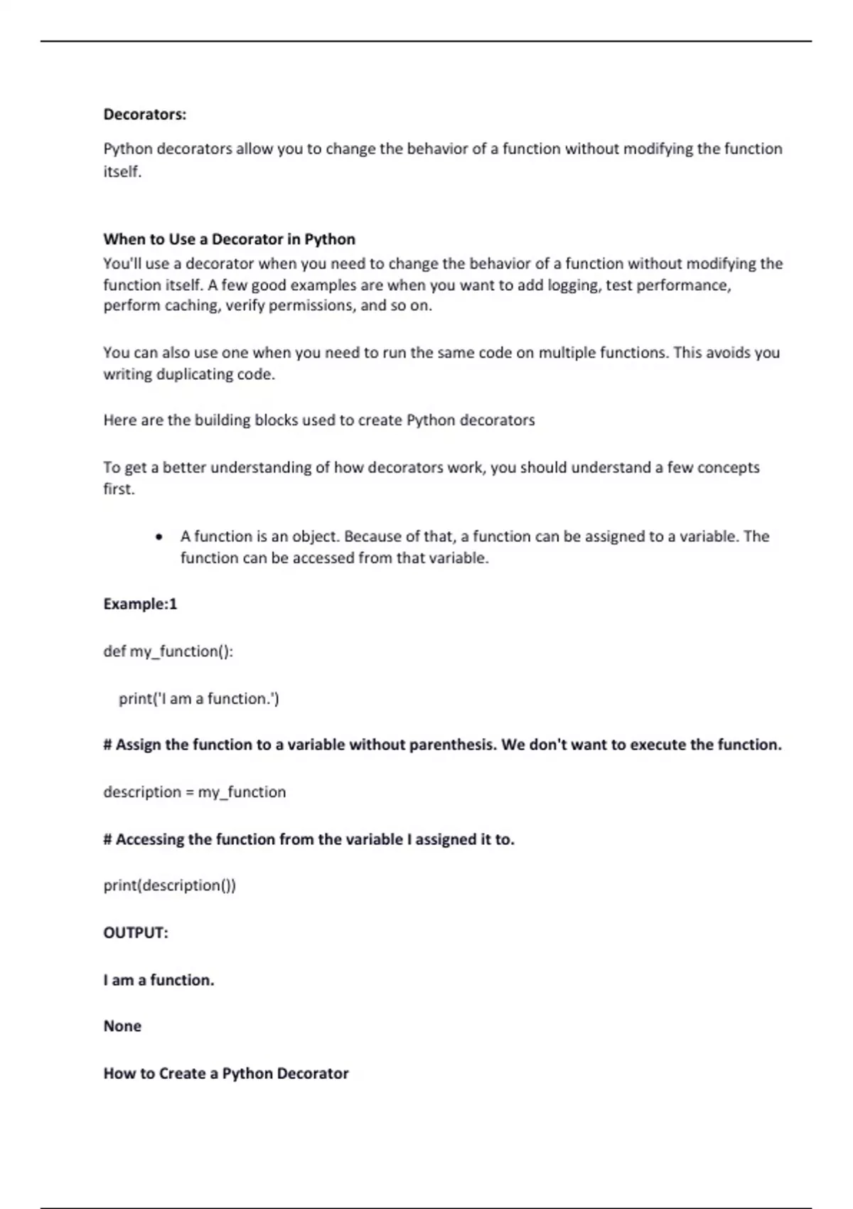 Decorators in python - Python (DECORATORS) - Stuvia US