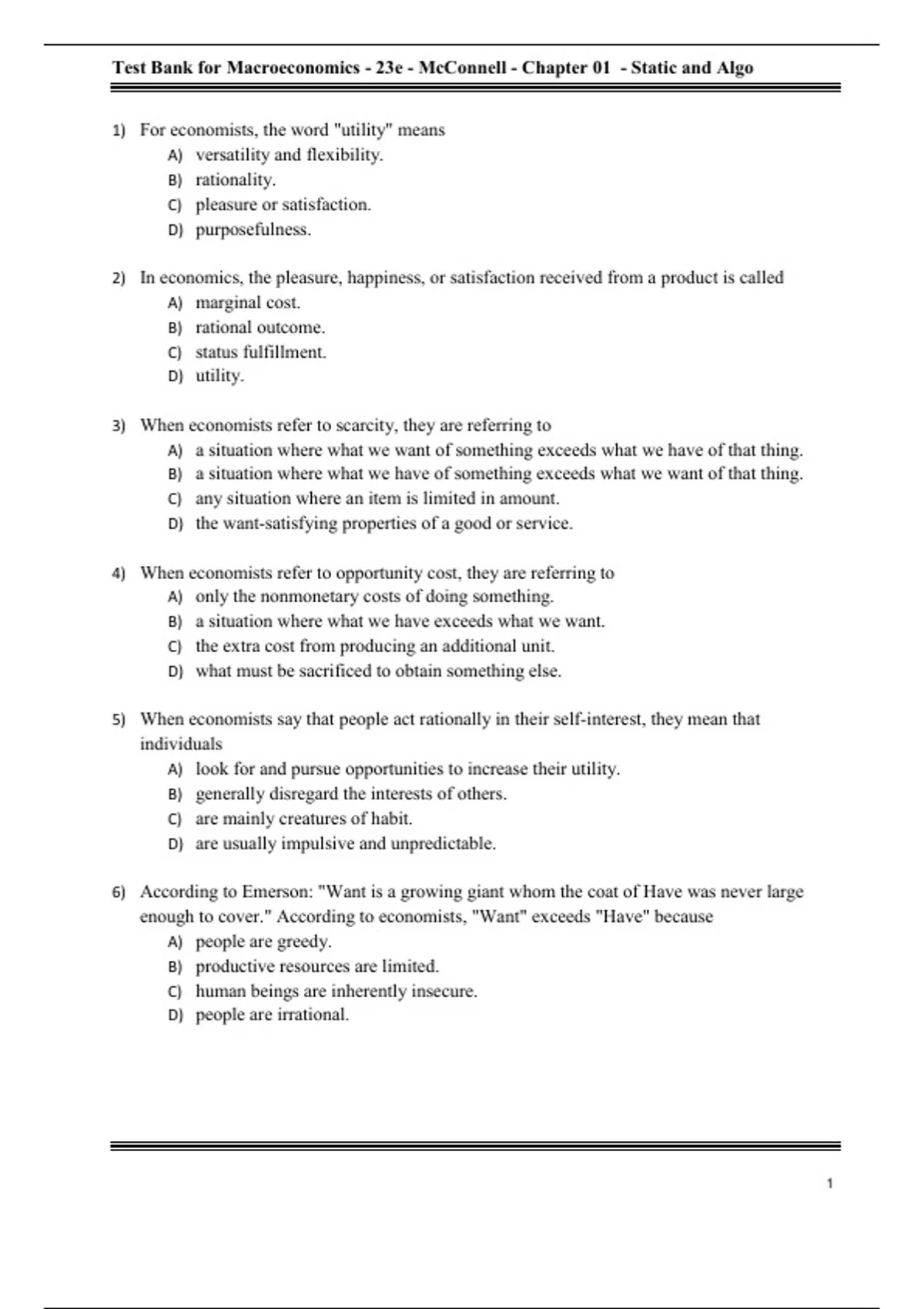 Test Bank For Macroeconomics, 23rd Edition All Chapters - 9781265306991 ...