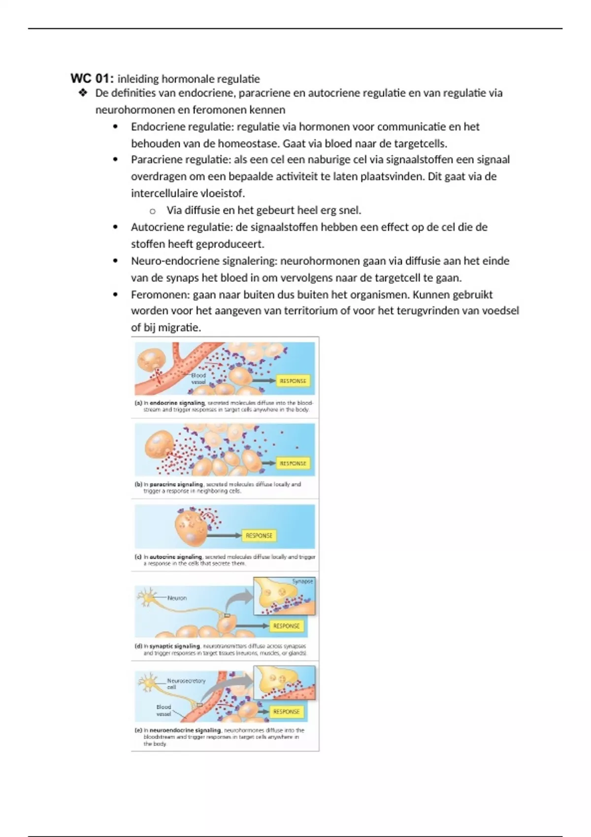 Samenvatting Leerdoelen gaswisseling en hormonen uitgewerkt - deeltoets ...