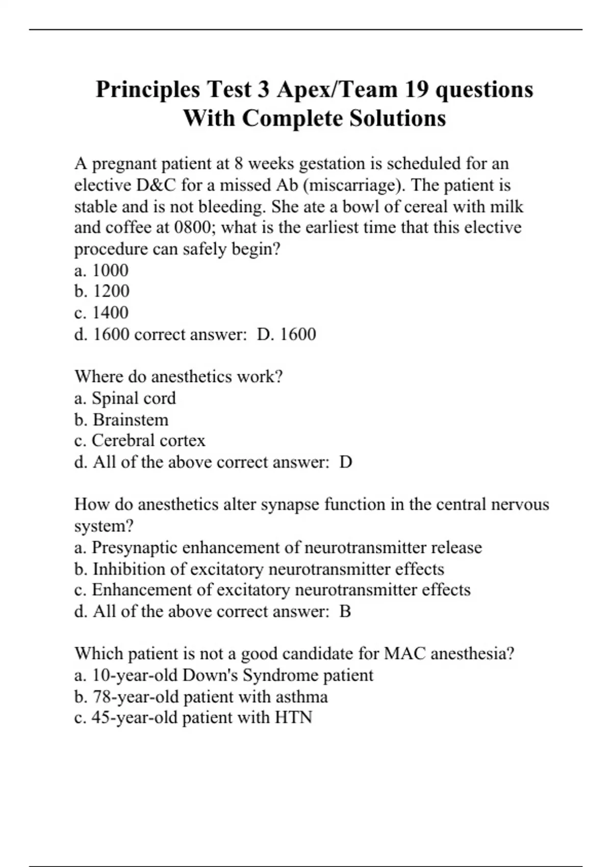 Principles Test 3 Apex/Team 19 questions With Complete Solutions - APEX ...