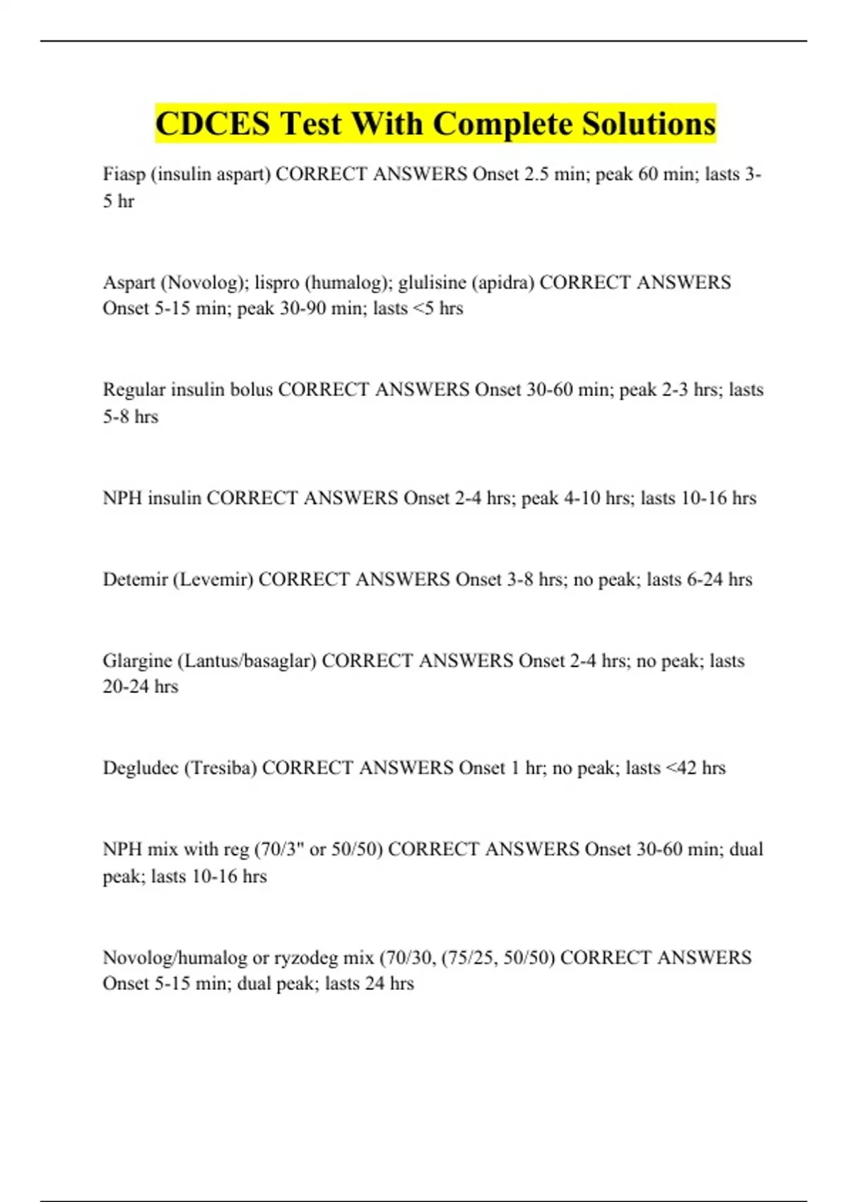 CDCES Test With Complete Solutions - CDCES - Stuvia US