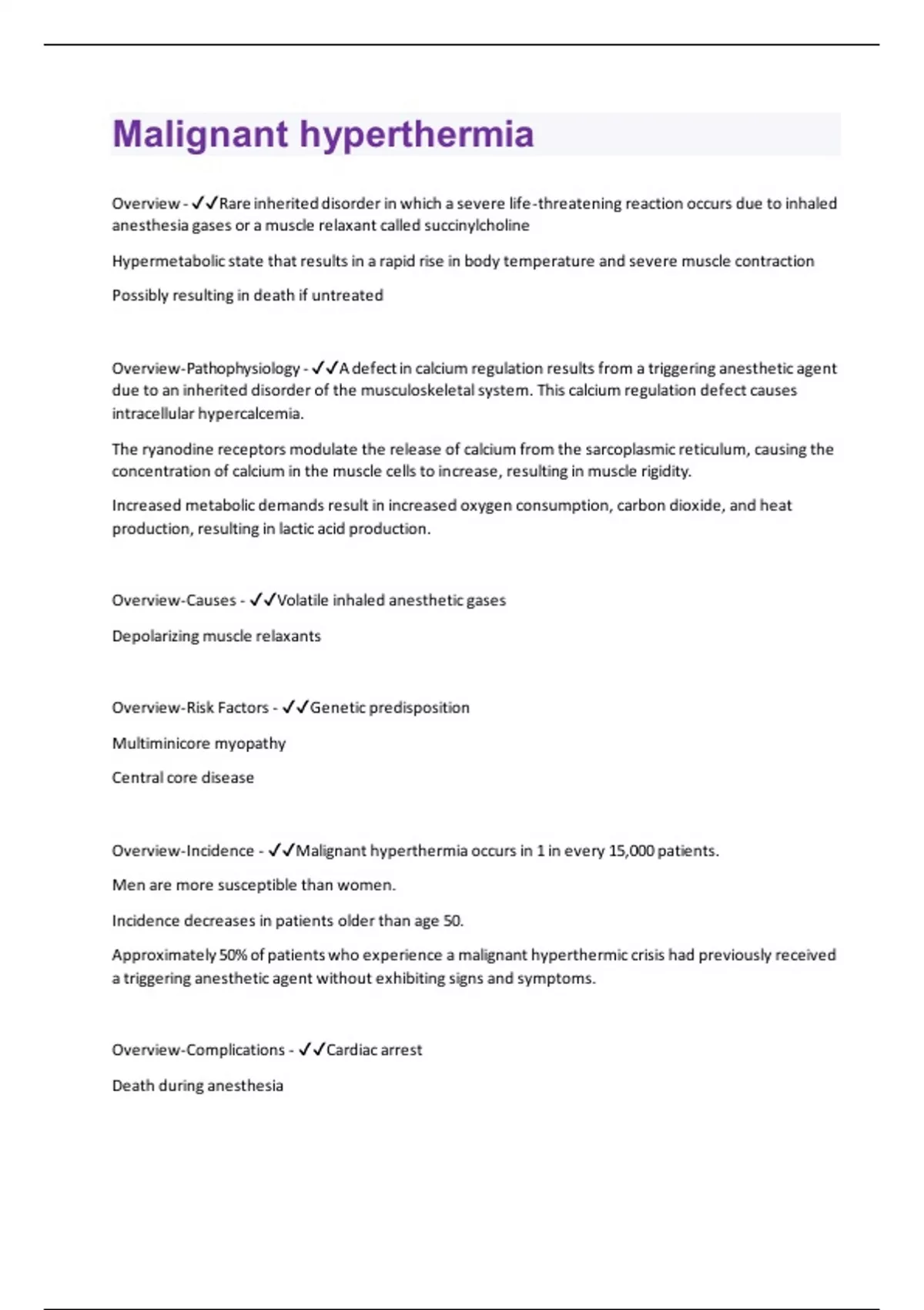 Malignant hyperthermia Questions and Answers;(perfect guide for your ...