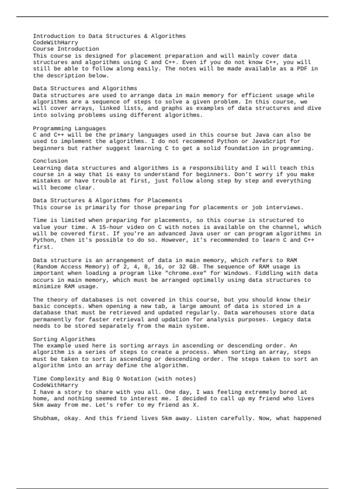 Structure - Data Structure - Stuvia US