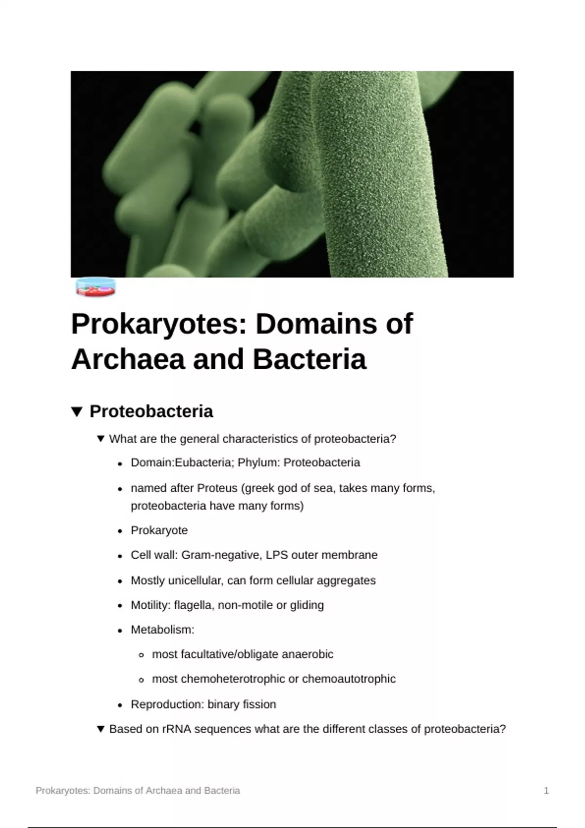 Summary Domains of Archaea and Bacteria - MB110 / BAB1044 - Stuvia US