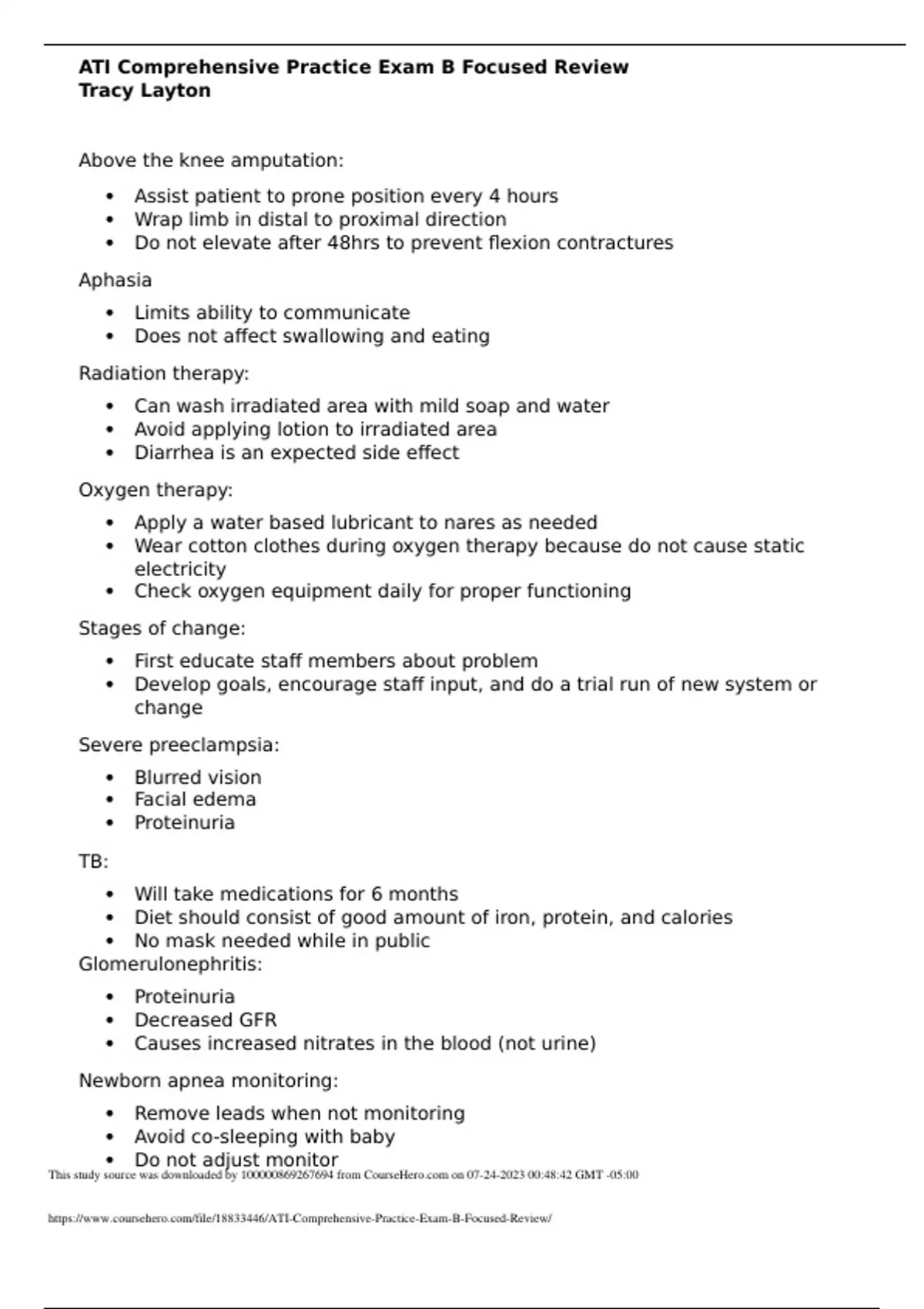 ATI Comprehensive Practice Exam B Focused Review 2023 - Nursing ...
