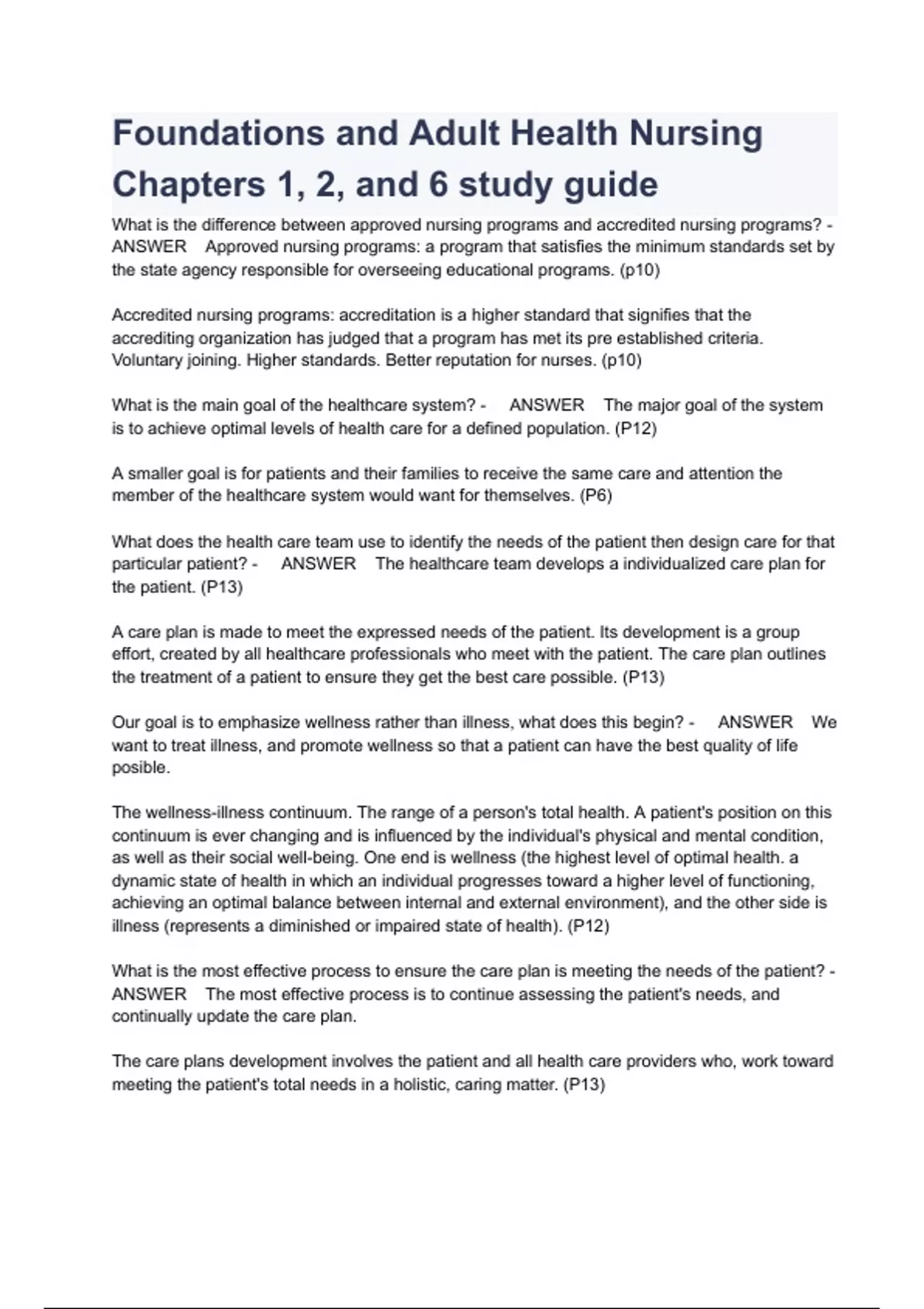 Foundations and Adult Health Nursing BUNDLED EXAMS|| ACTUAL EXAMS ...