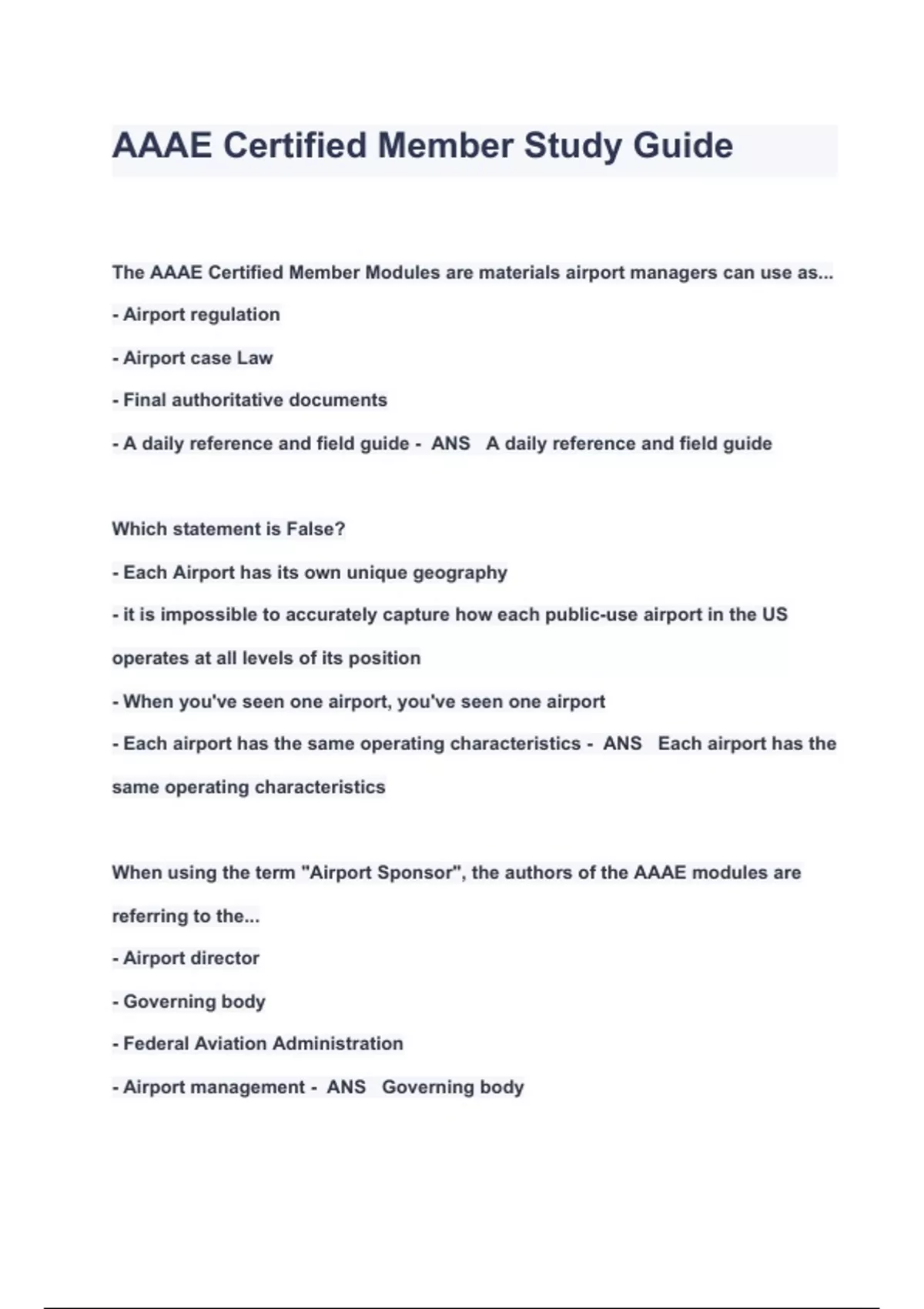 AAAE ACE Operations Modules 1-4| ALL PACKAGED HERE!! || ALL BUNDLED ...