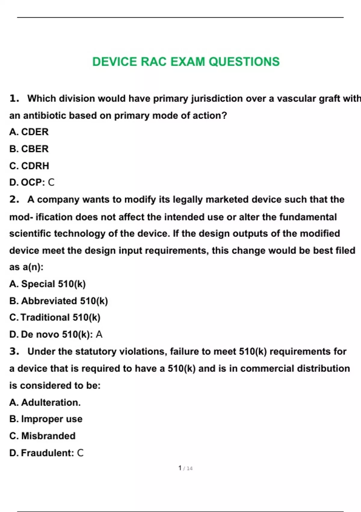 Device RAC Exam Questions and Answers with complete solution - RAC ...