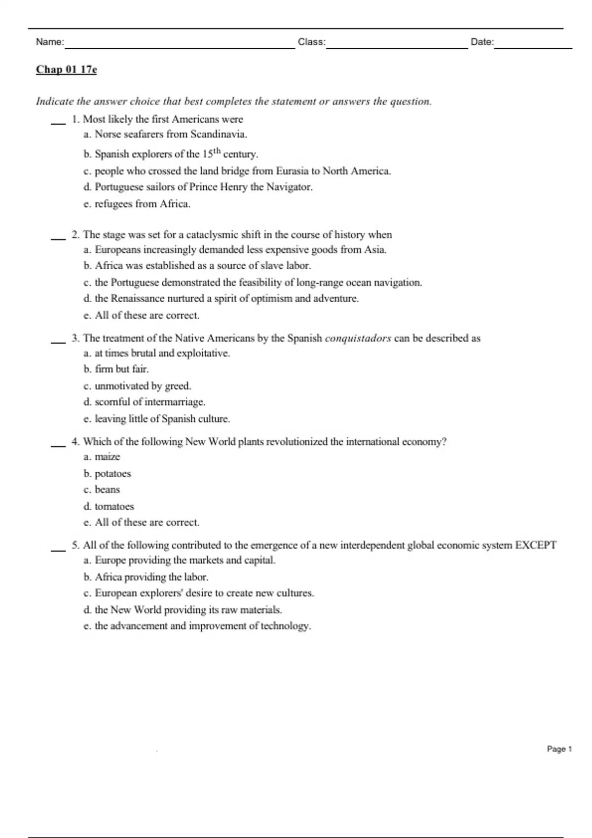 Test Bank for The American Pageant, 17th Edition by David M. Kennedy ...