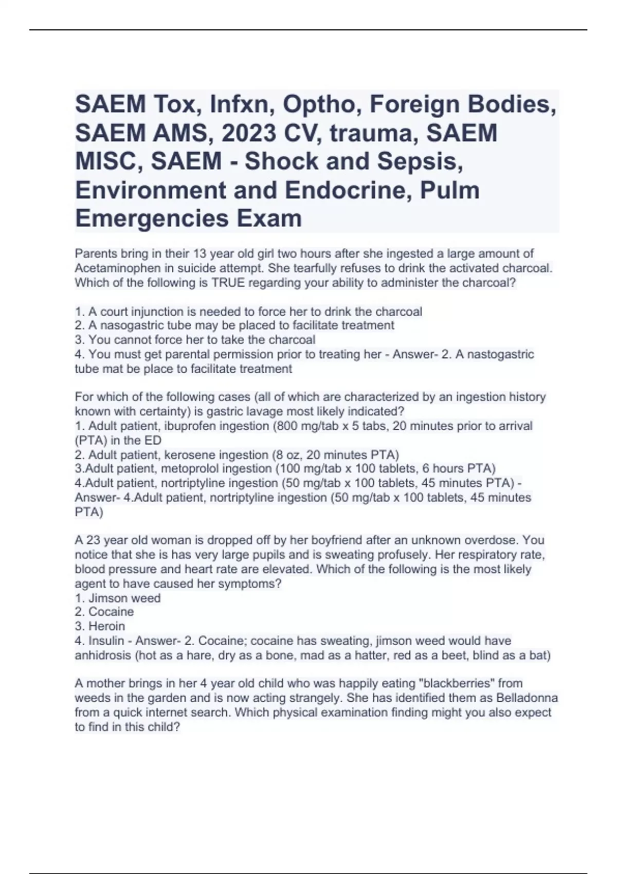 SAEM Tox, Infxn, Optho, Foreign Bodies, SAEM AMS, 2023 CV, trauma, SAEM ...