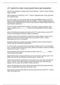 CFT MONITOR USMC EXAM QUESTIONS AND ANSWERS - CFT MONITOR USMC - Stuvia US