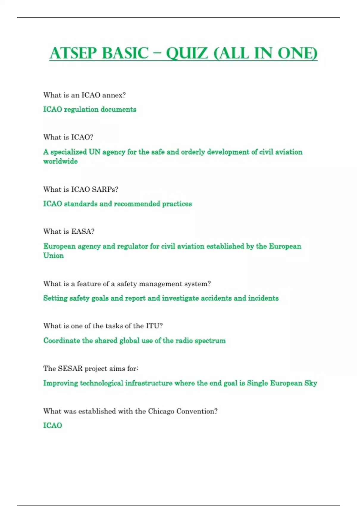 ATSEP BASIC - All in one Quiz (Latest 2023 / 2024)| 160 Questions with ...