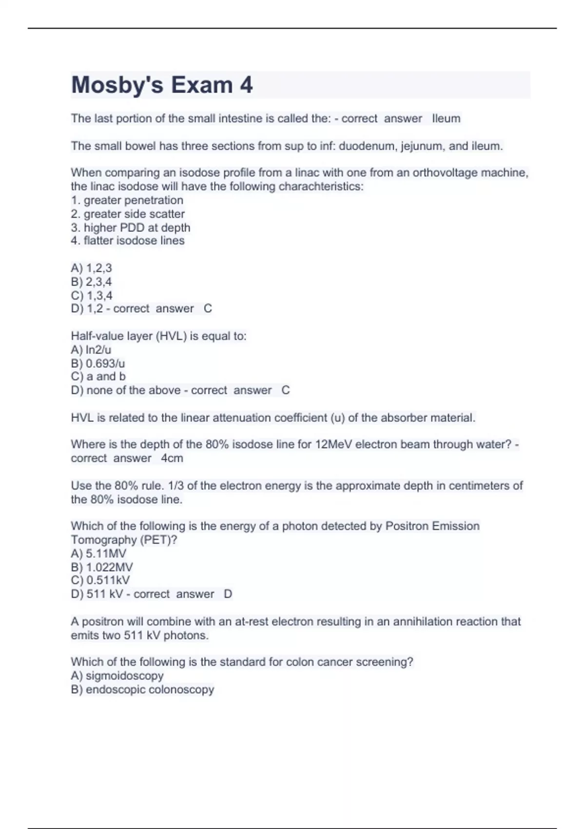 Mosby Question And Answers Correctly Solved 2023 Mosby Stuvia Us