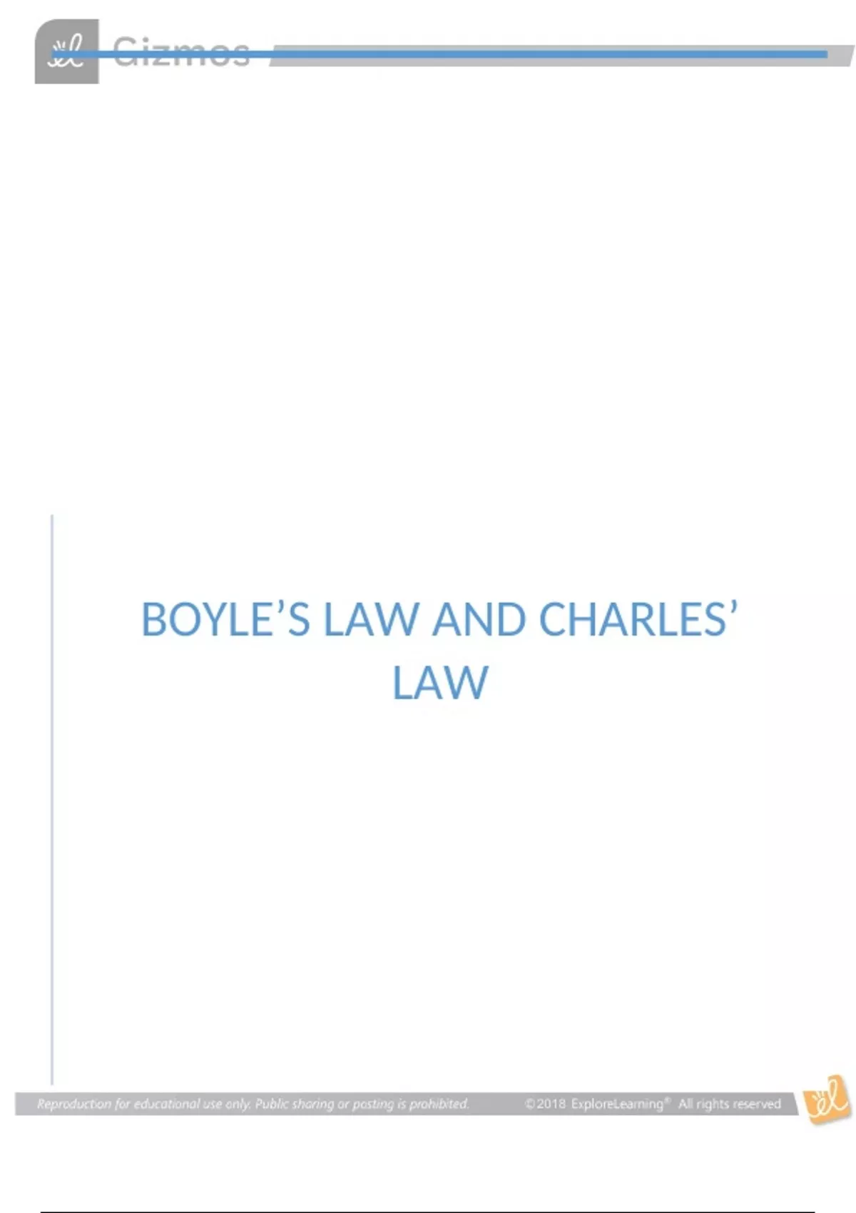 Gizmo Boyle & Charles Law Student Lab Sheet Question And Answers ...