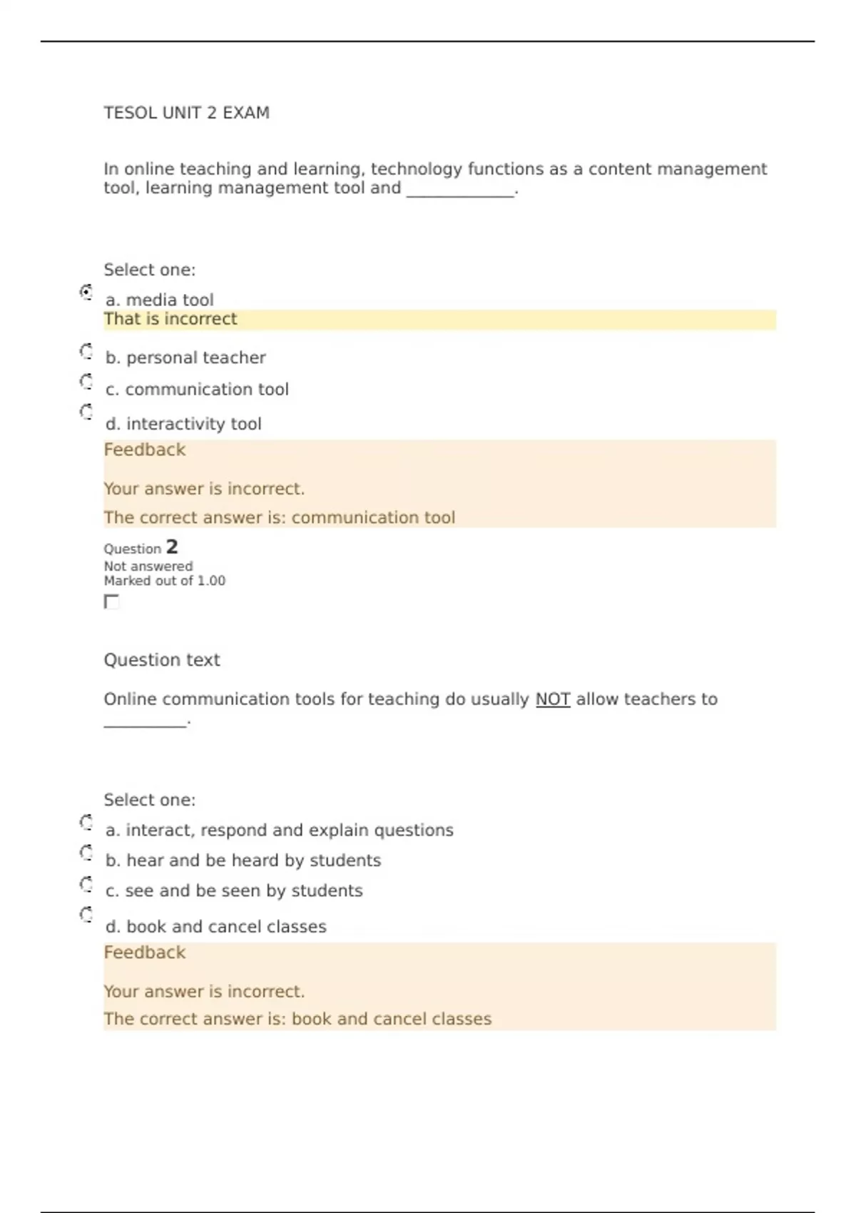 TESOL UNIT 2 EXAM review Updated - TESOL - Stuvia US