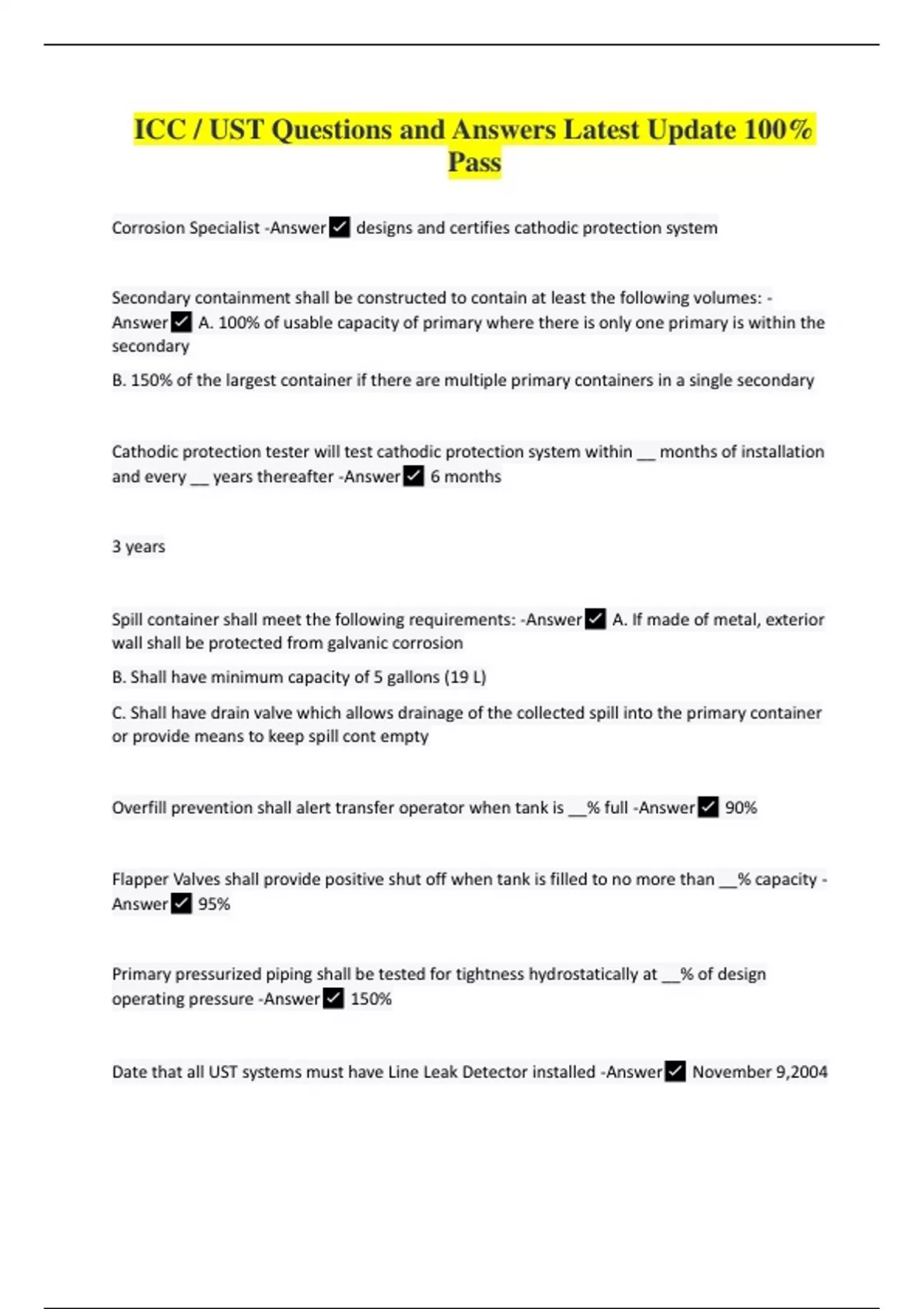 ICC / UST Questions and Answers Latest Update 100% Pass - ICC / UST ...