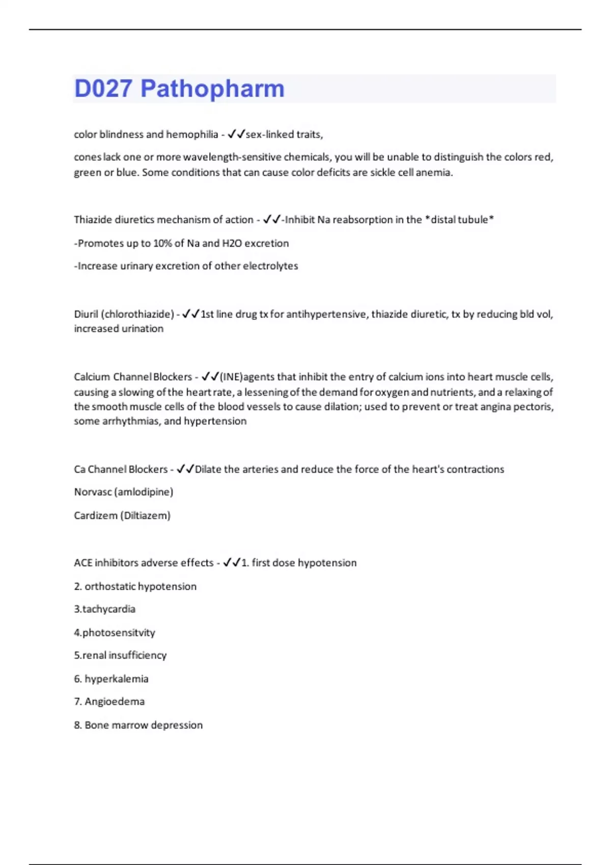 D027 Pathopharm | 193 Questions and Answers(A+ Solution guide) - D027 ...
