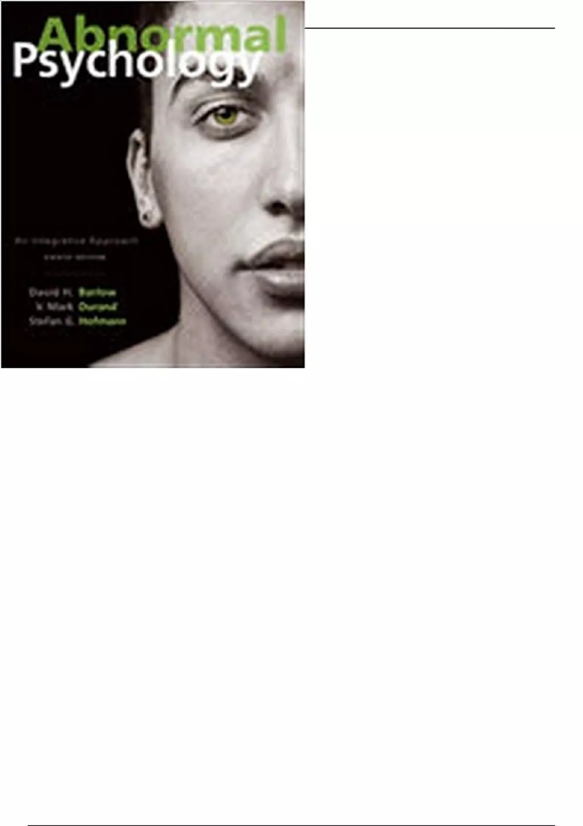 Abnormal Psychology An Integrative Approach 8th Edition by David H ...