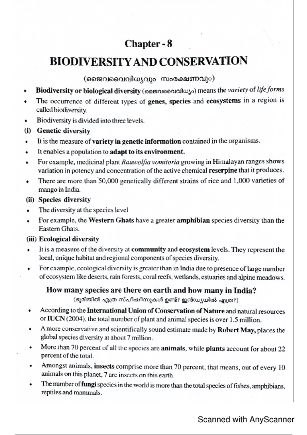 ZOOLOGY BIODIVERSITY AND CONSERVATION FULL NOTES WITH DIAGRAMS & TOPIC ...